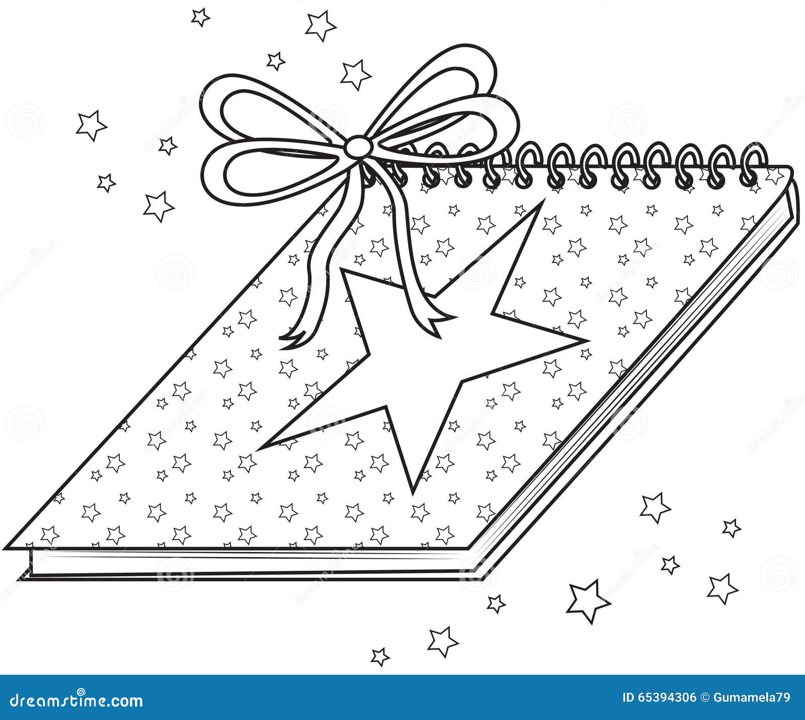 Star Notepad stock illustration. Illustration of cartoon - 65394306
