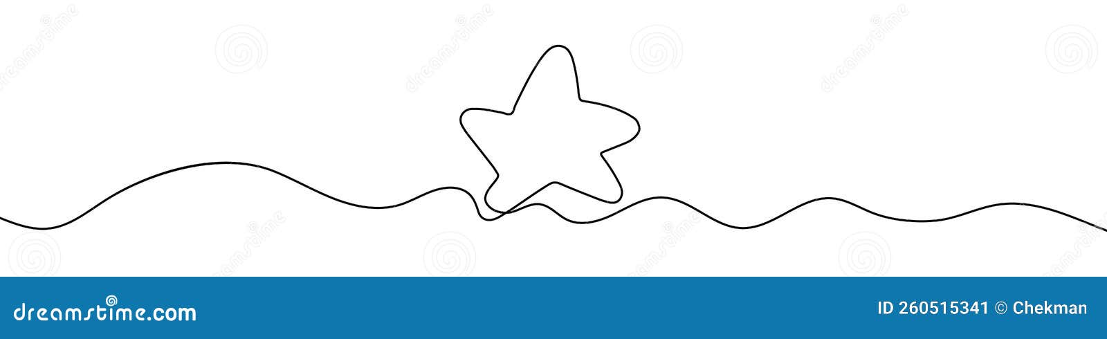 Star One Line Icon. One Line Drawing Background. Continuous Line ...