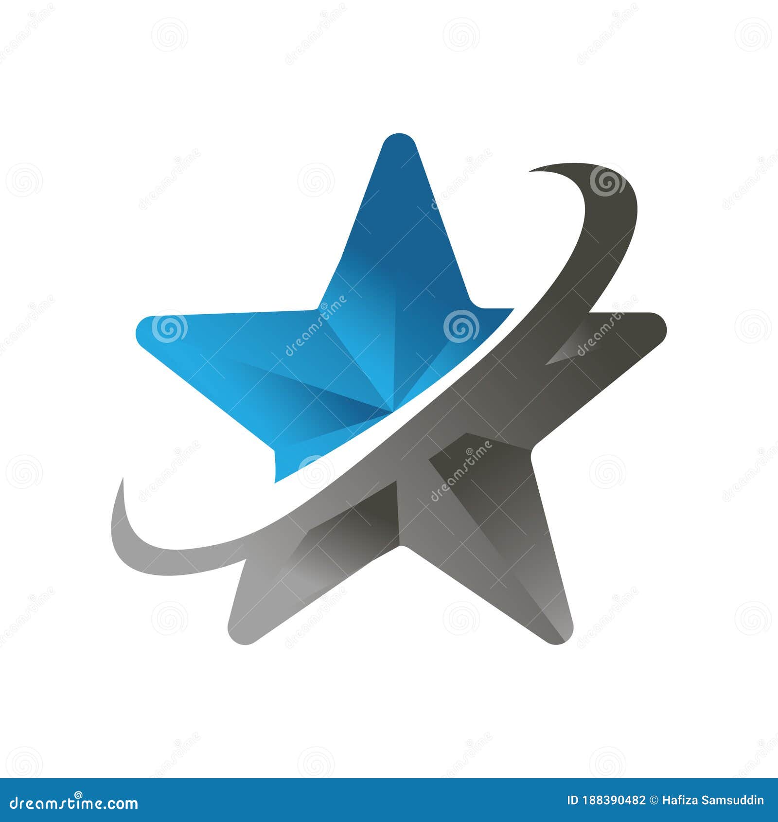 Star with an Orbit. Vector Illustration Decorative Design Stock Vector ...