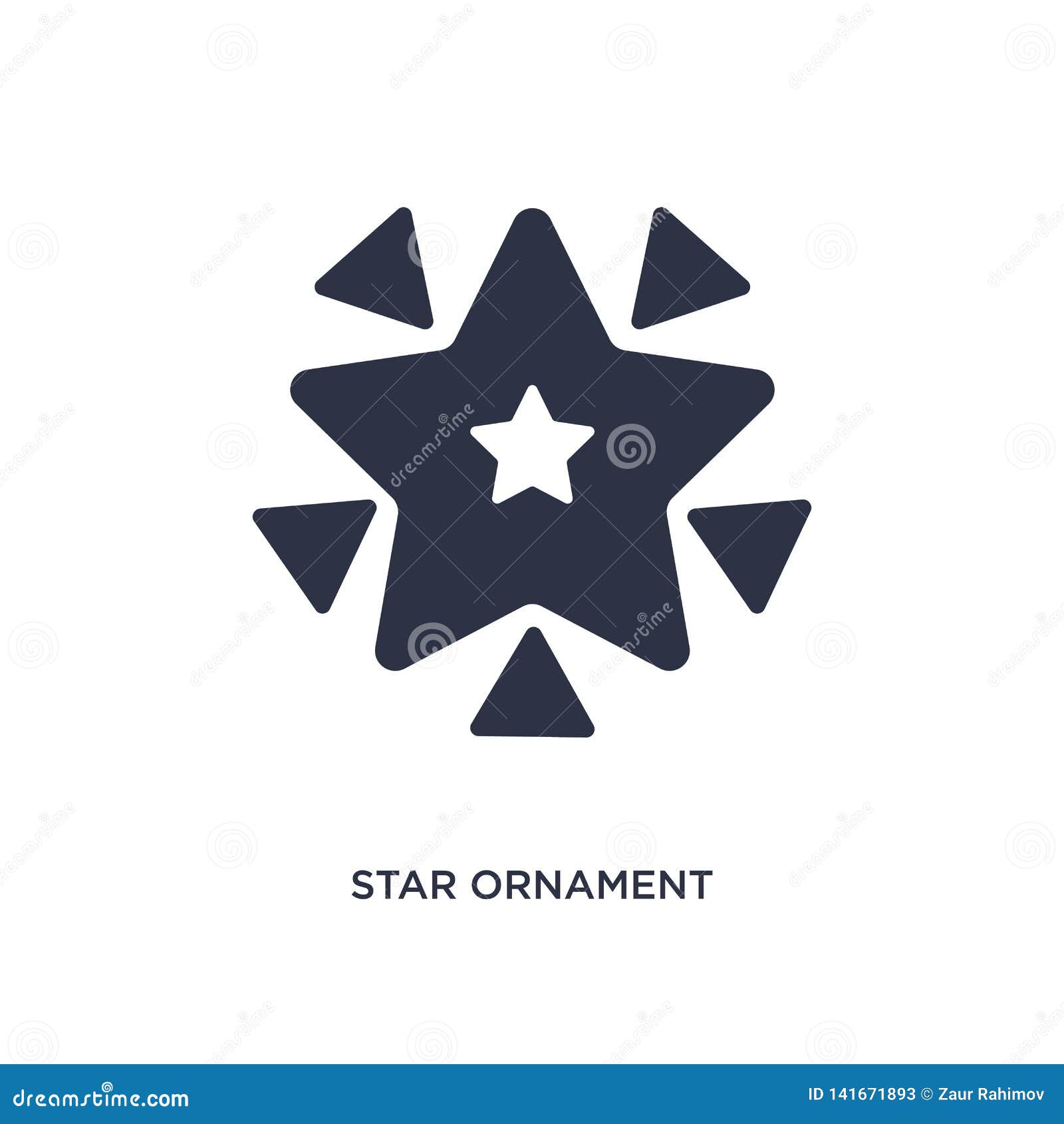 Star Ornament of Triangles Icon on White Background. Simple Element ...