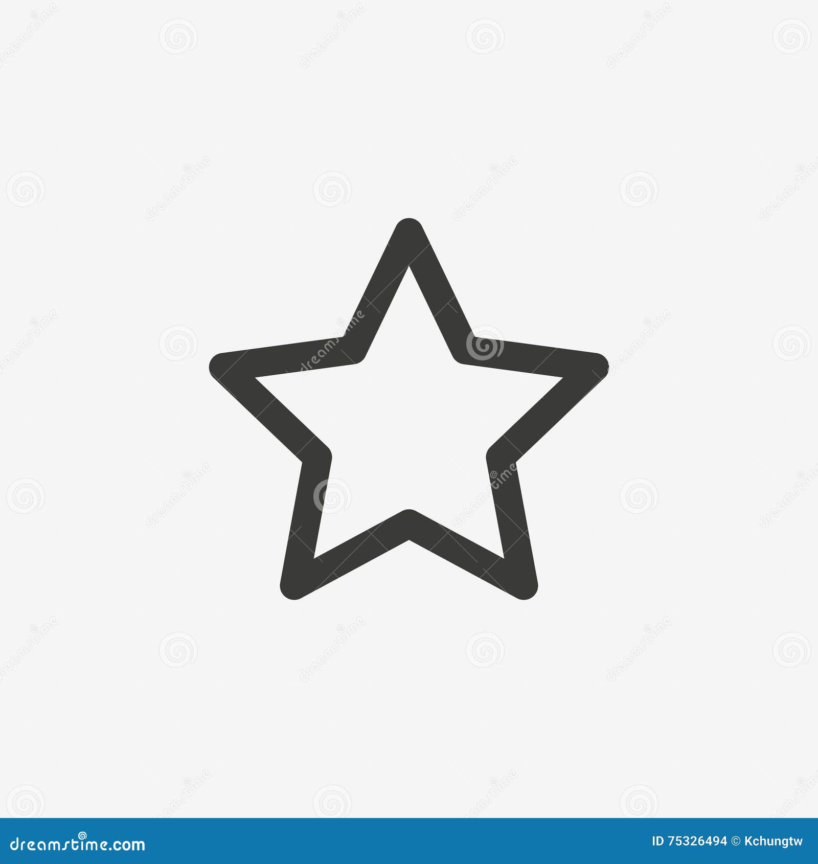 Star outline icon stock illustration. Illustration of symbol - 75326494