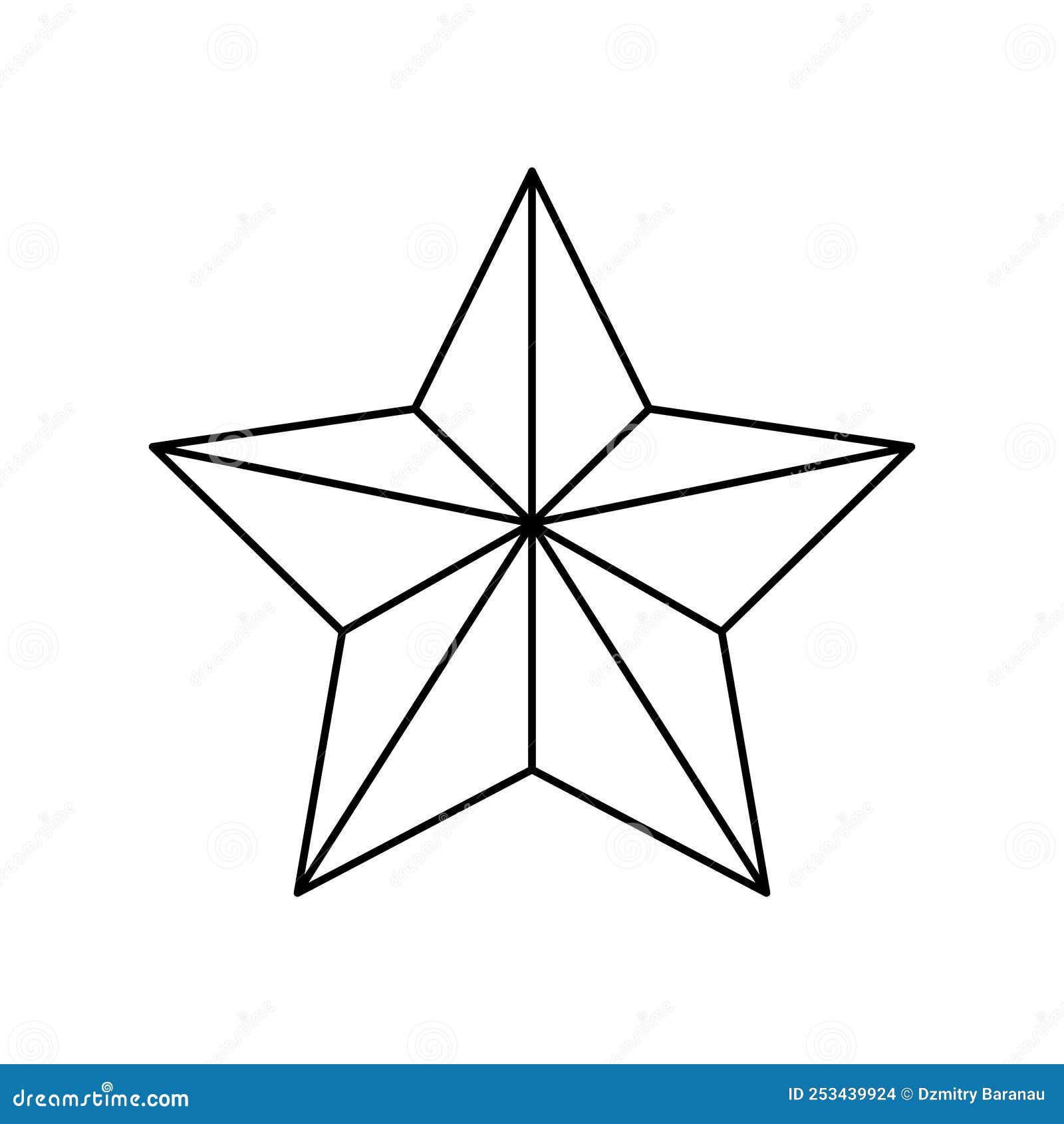 Star Outline Vector Decaration Symbol Illustration Icon. Abstract Shape ...