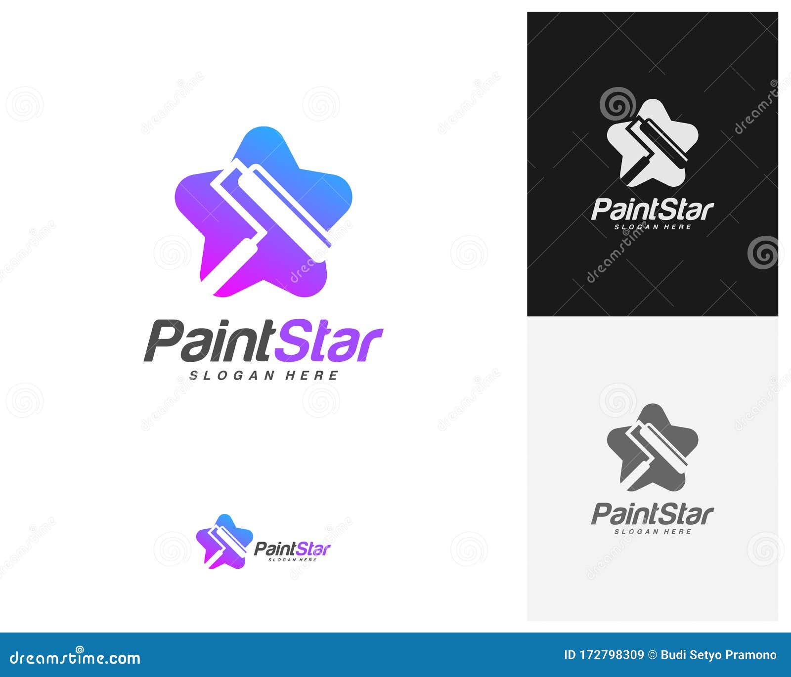 Star Paint Logo Design Vector, Creative Paint Star Logo Template, Icon ...