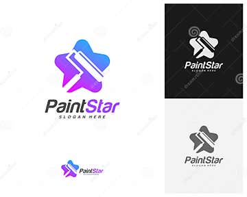 Star Paint Logo Design Vector, Creative Paint Star Logo Template, Icon ...