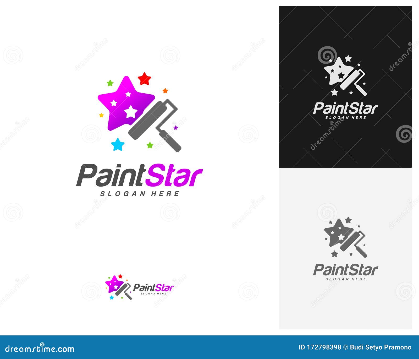 Star Paint Logo Design Vector, Creative Paint Star Logo Template, Icon ...