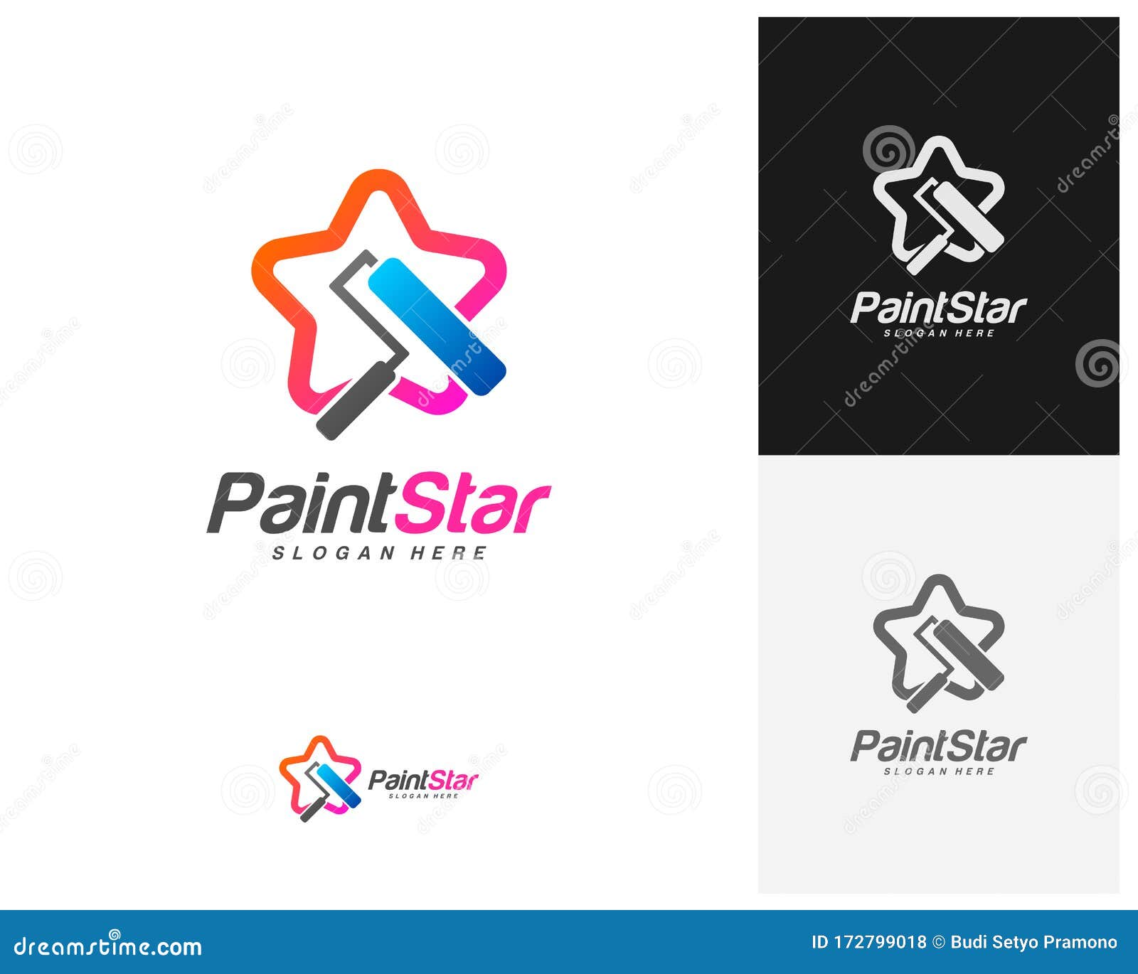 Star Paint Logo Design Vector, Creative Paint Star Logo Template, Icon ...