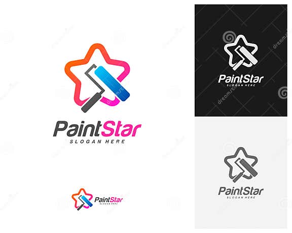Star Paint Logo Design Vector, Creative Paint Star Logo Template, Icon ...