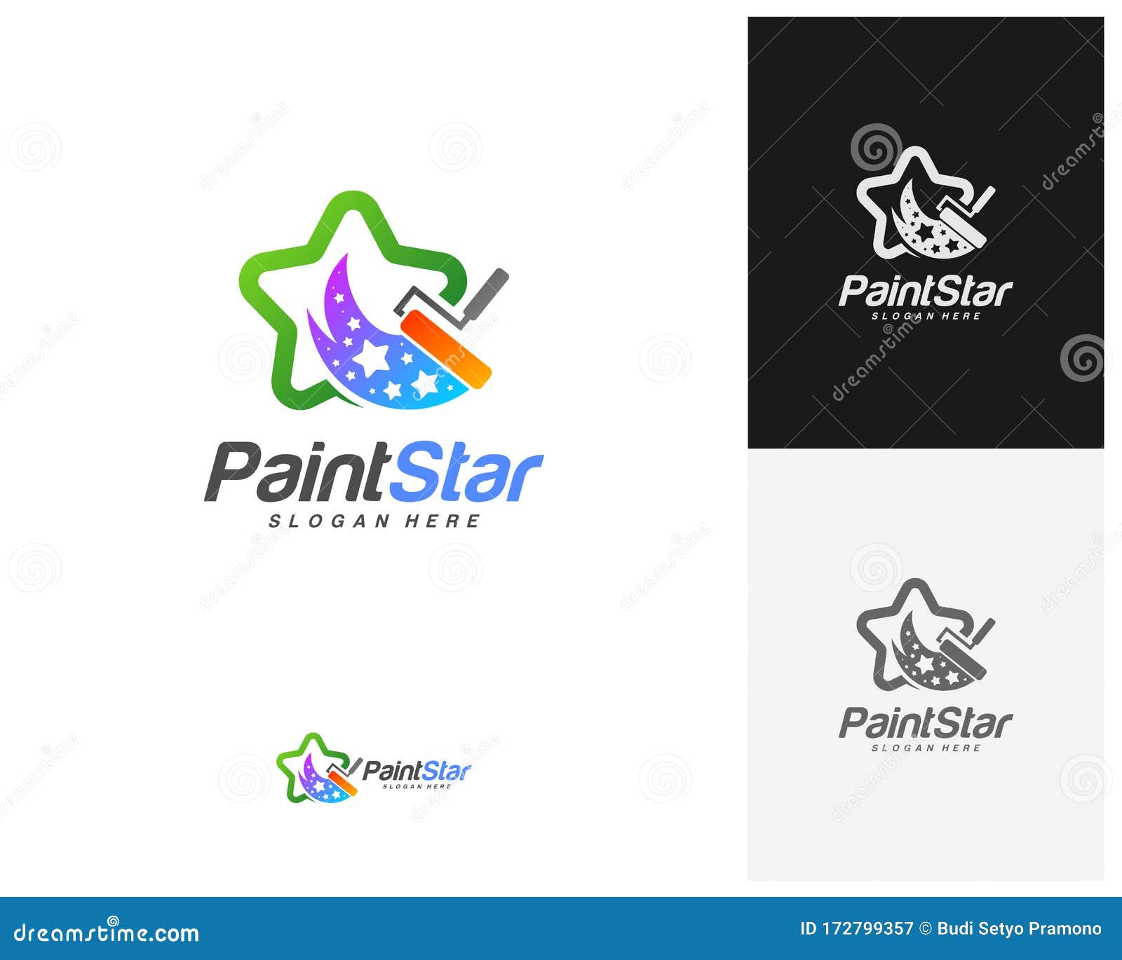 Star Paint Logo Design Vector, Creative Paint Star Logo Template, Icon ...