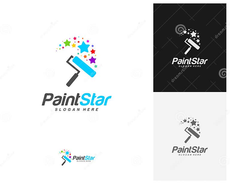 Star Paint Logo Design Vector, Creative Paint Star Logo Template, Icon ...