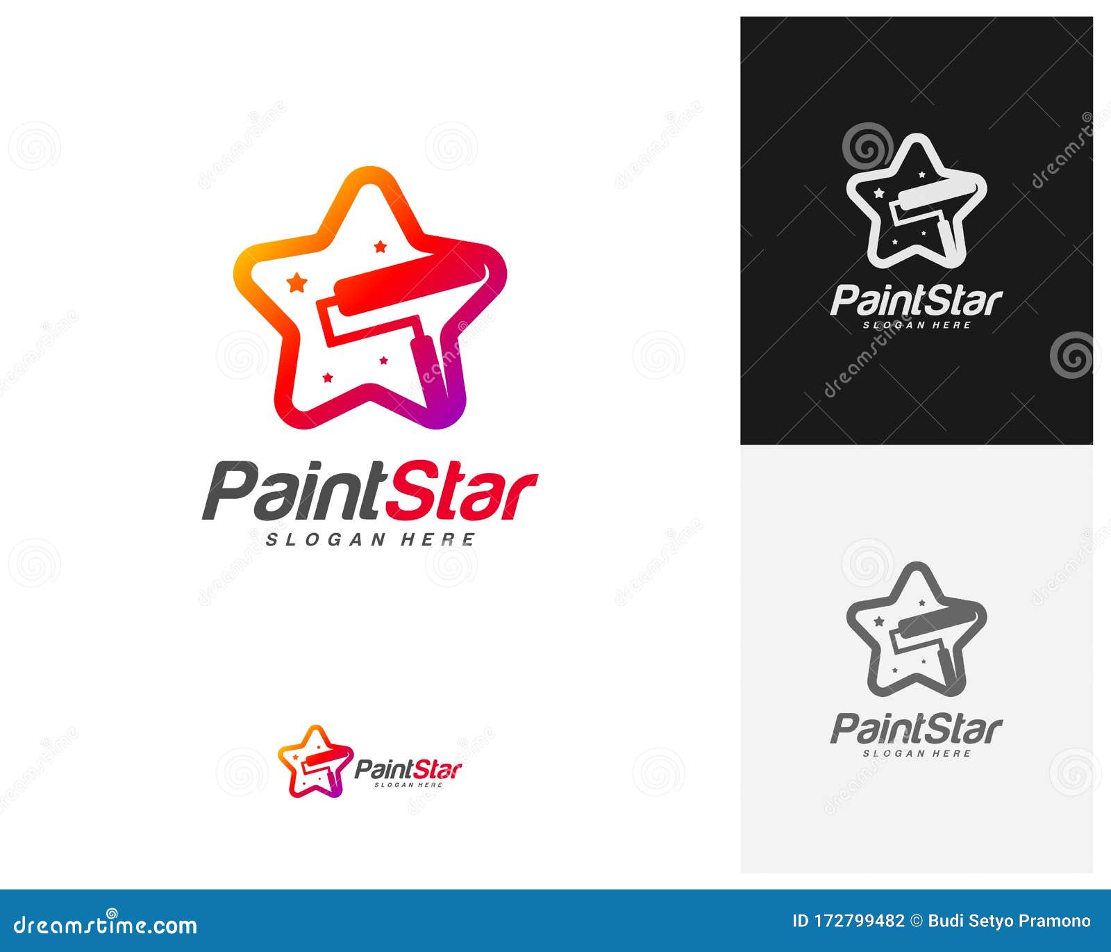 Star Paint Logo Design Vector, Creative Paint Star Logo Template, Icon ...
