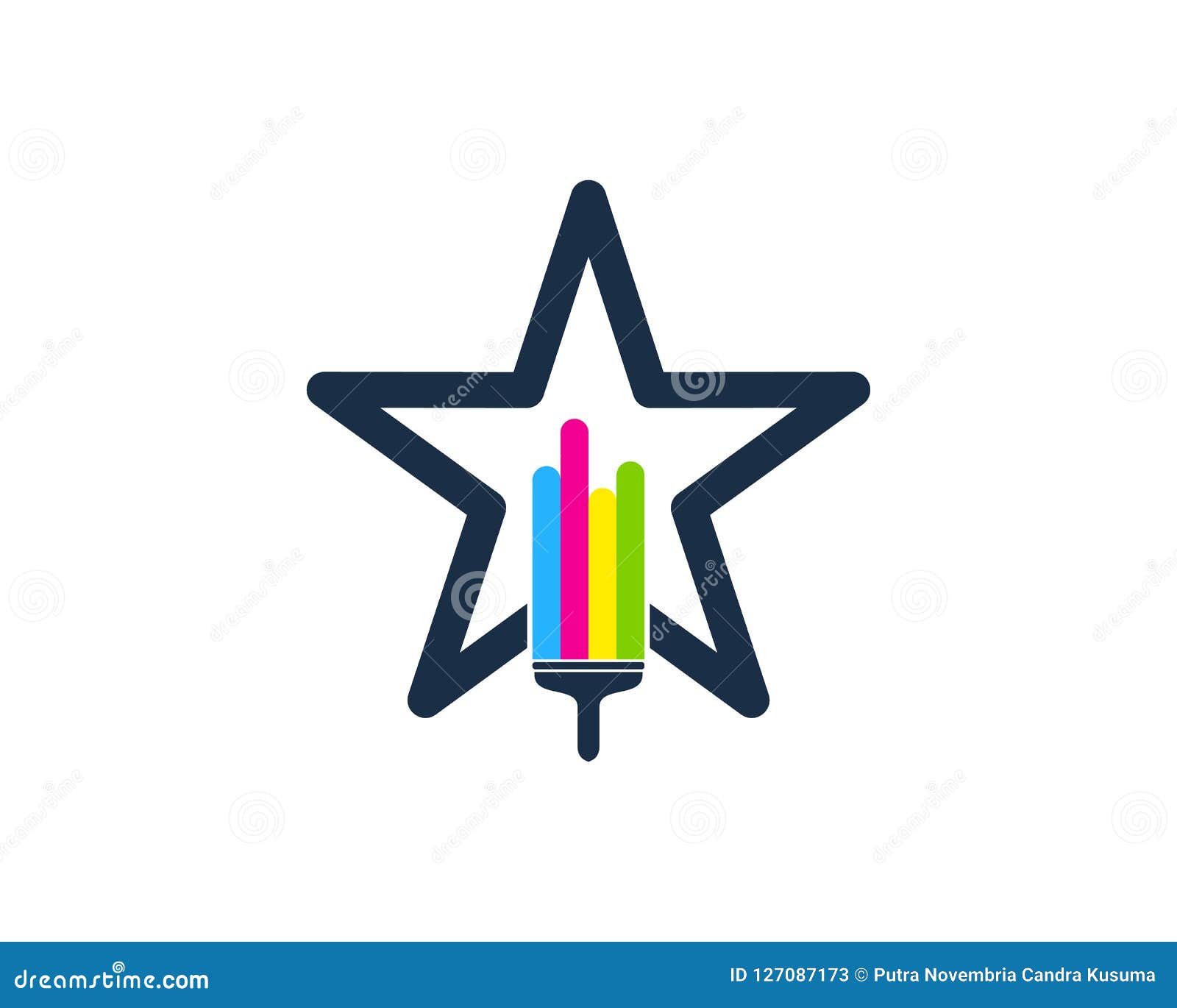 Star Paint Logo Icon Design Stock Vector - Illustration of drawing ...