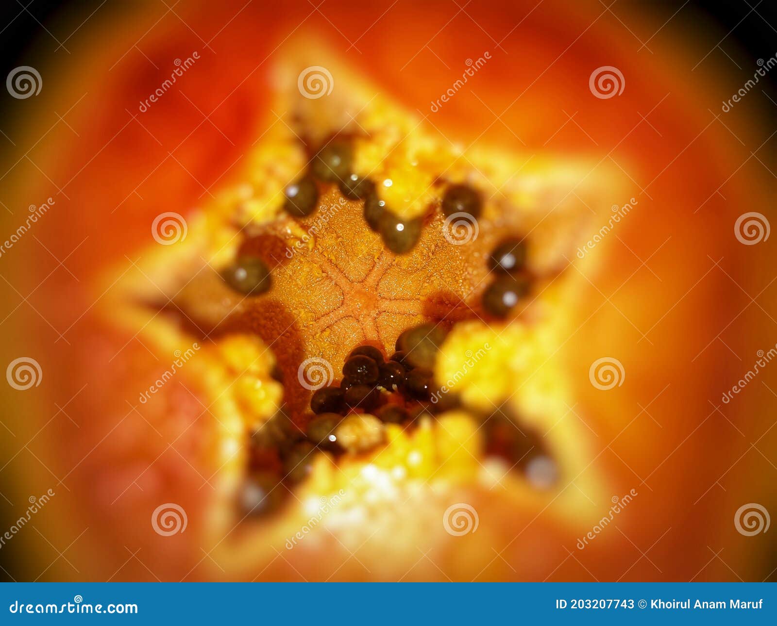 A star from papaya fruit stock image. Image of leaf - 203207743