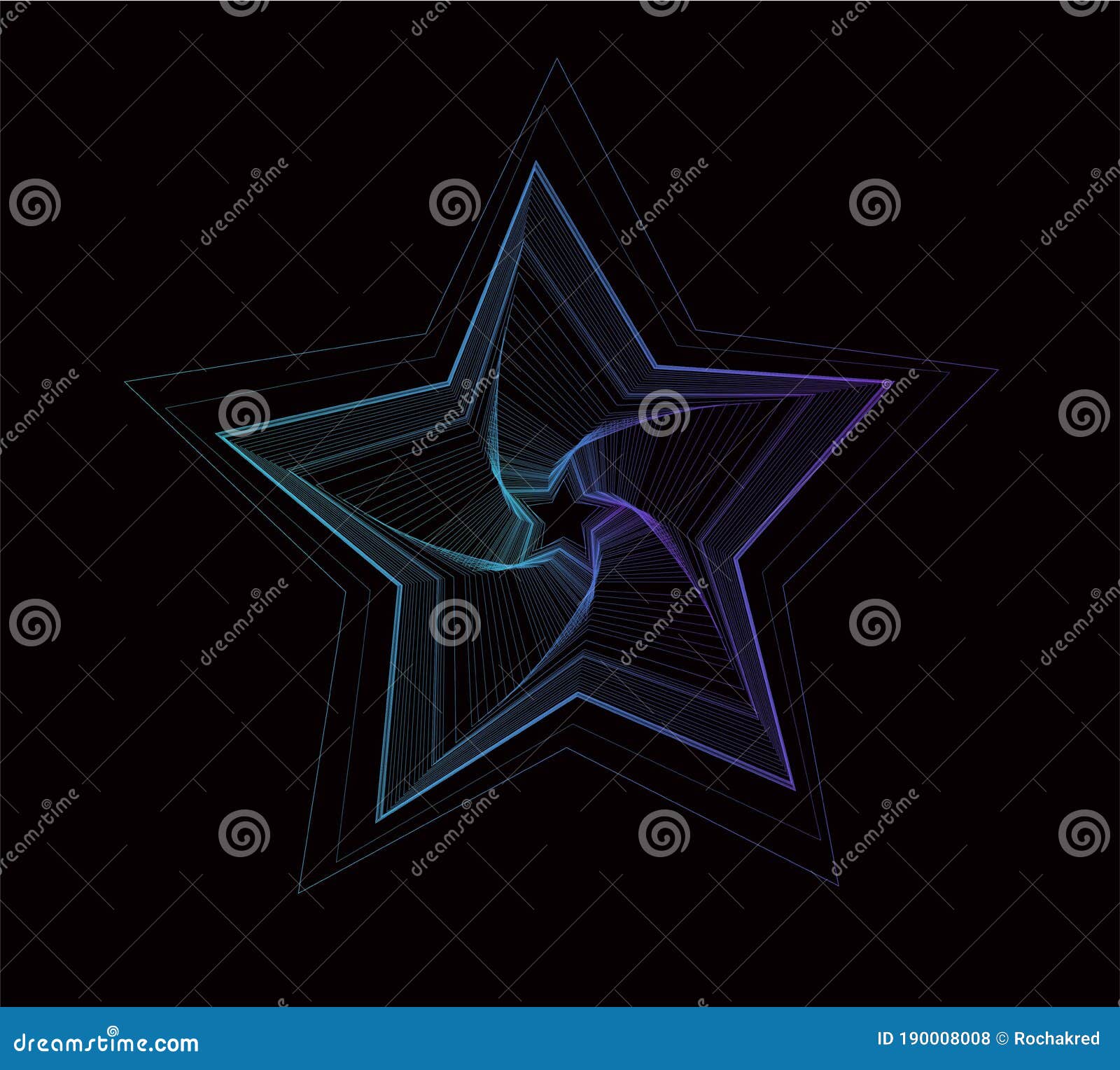 The Star of the Particles Vector Stock Vector - Illustration of ...