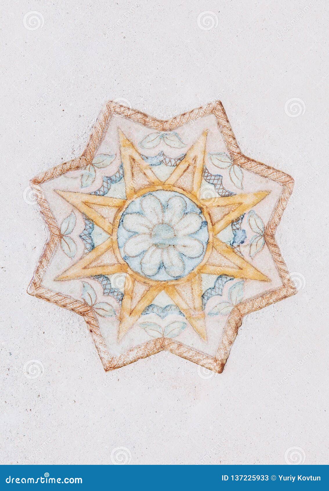 Star Pattern Octagonal Star Isolated White Stock Image - Image of blue ...