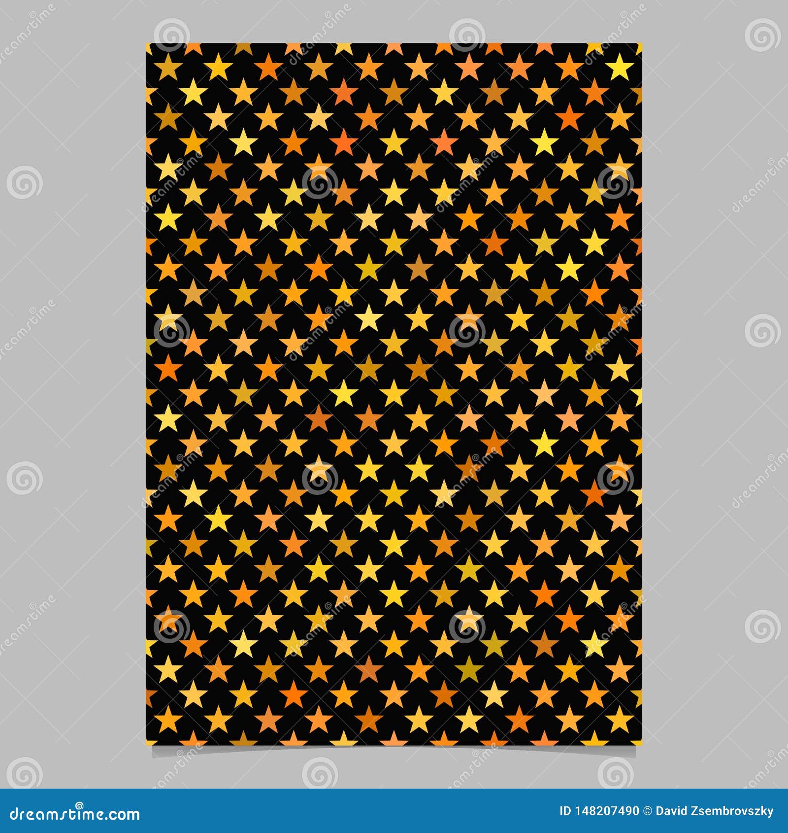 Star Pattern Poster Template Vector Document Background Stock Vector