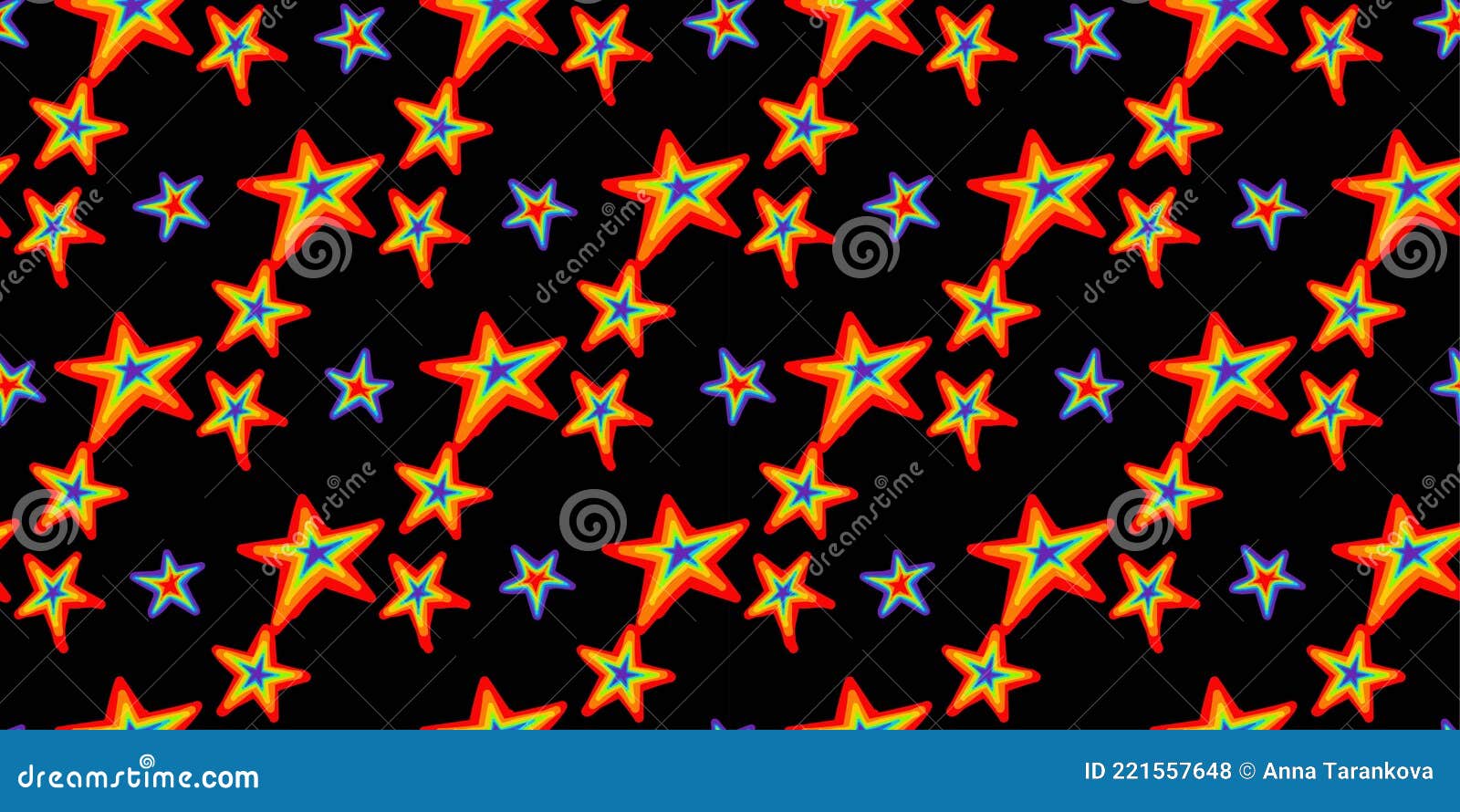 Star Pattern. Seamless Pattern with Trendy Stars. Space Theme. Colors ...
