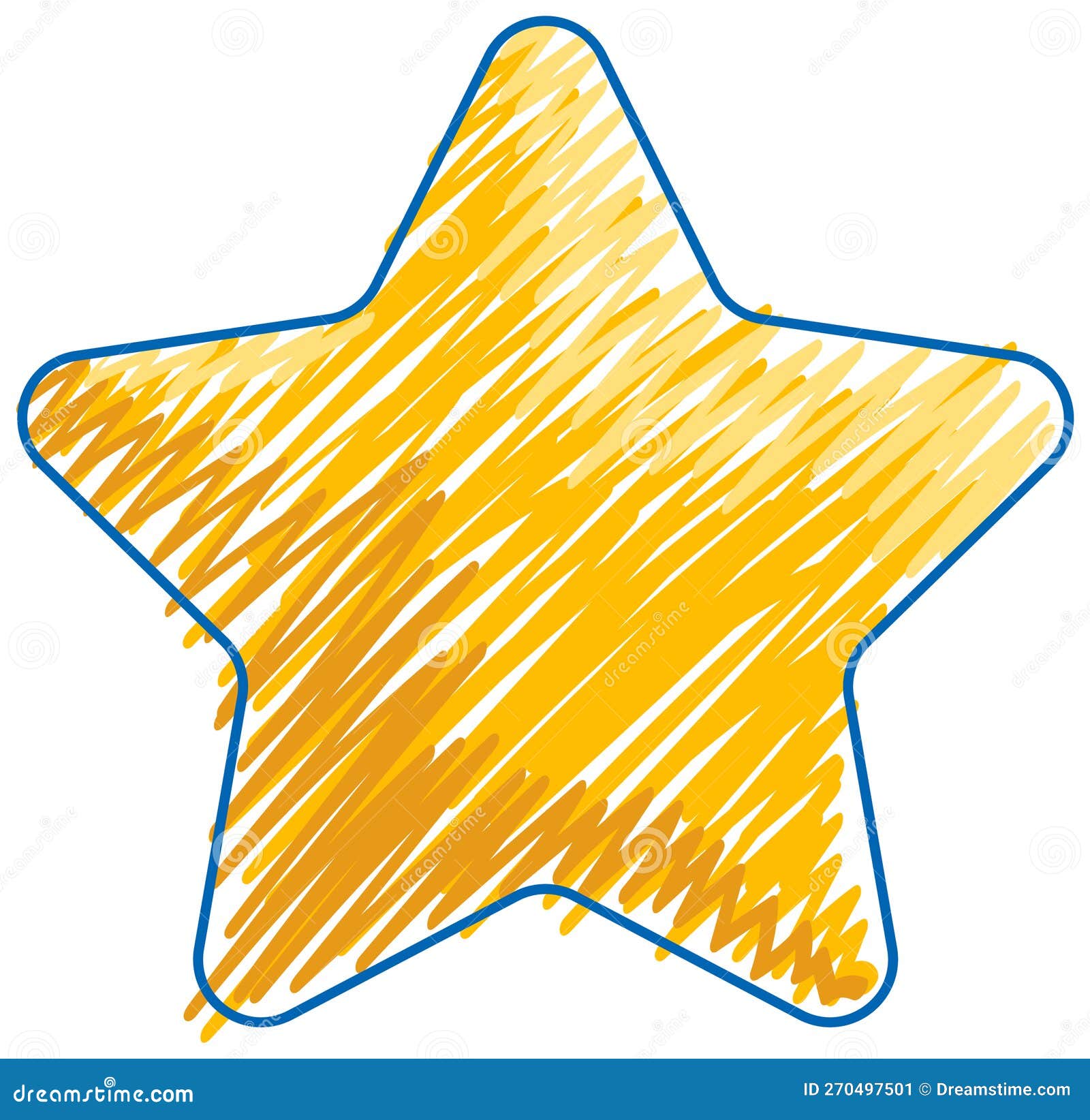 Star in Pencil Colour Sketch Simple Style Stock Vector - Illustration ...