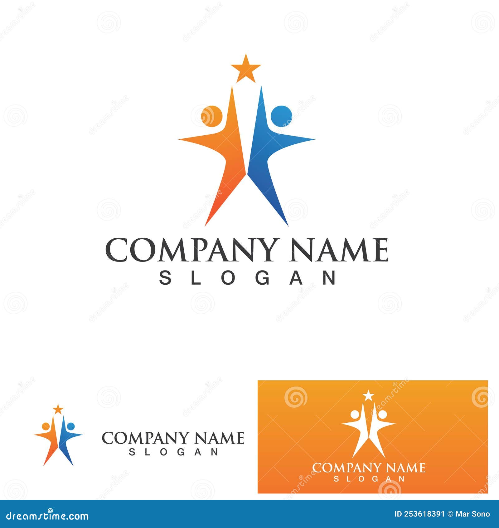 Star People Logo Design. Star Community Vector Logo Stock Vector ...