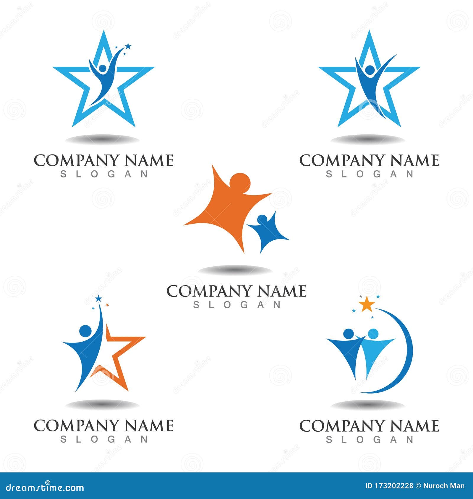 Star People Logo Vector Icon Template. Stock Vector - Illustration of ...
