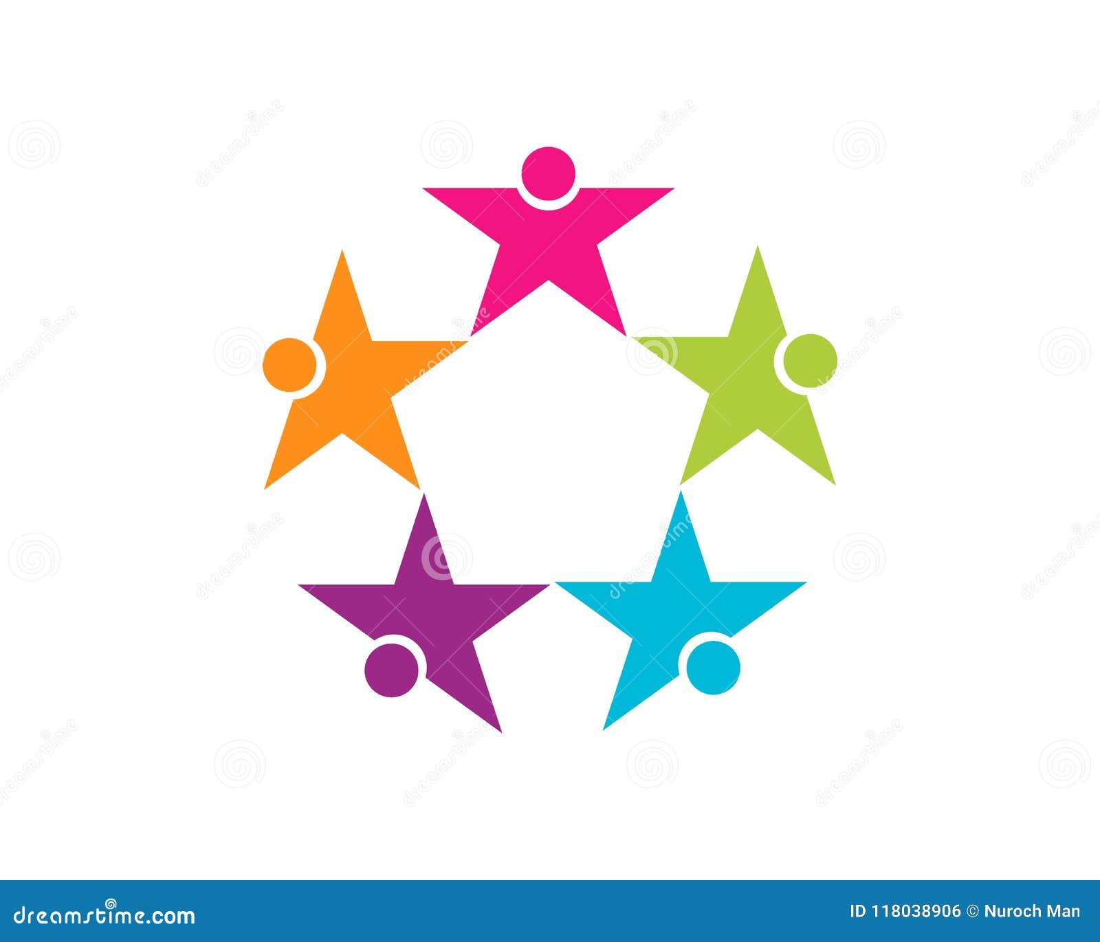 Star people logos stock vector. Illustration of logotype - 118038906