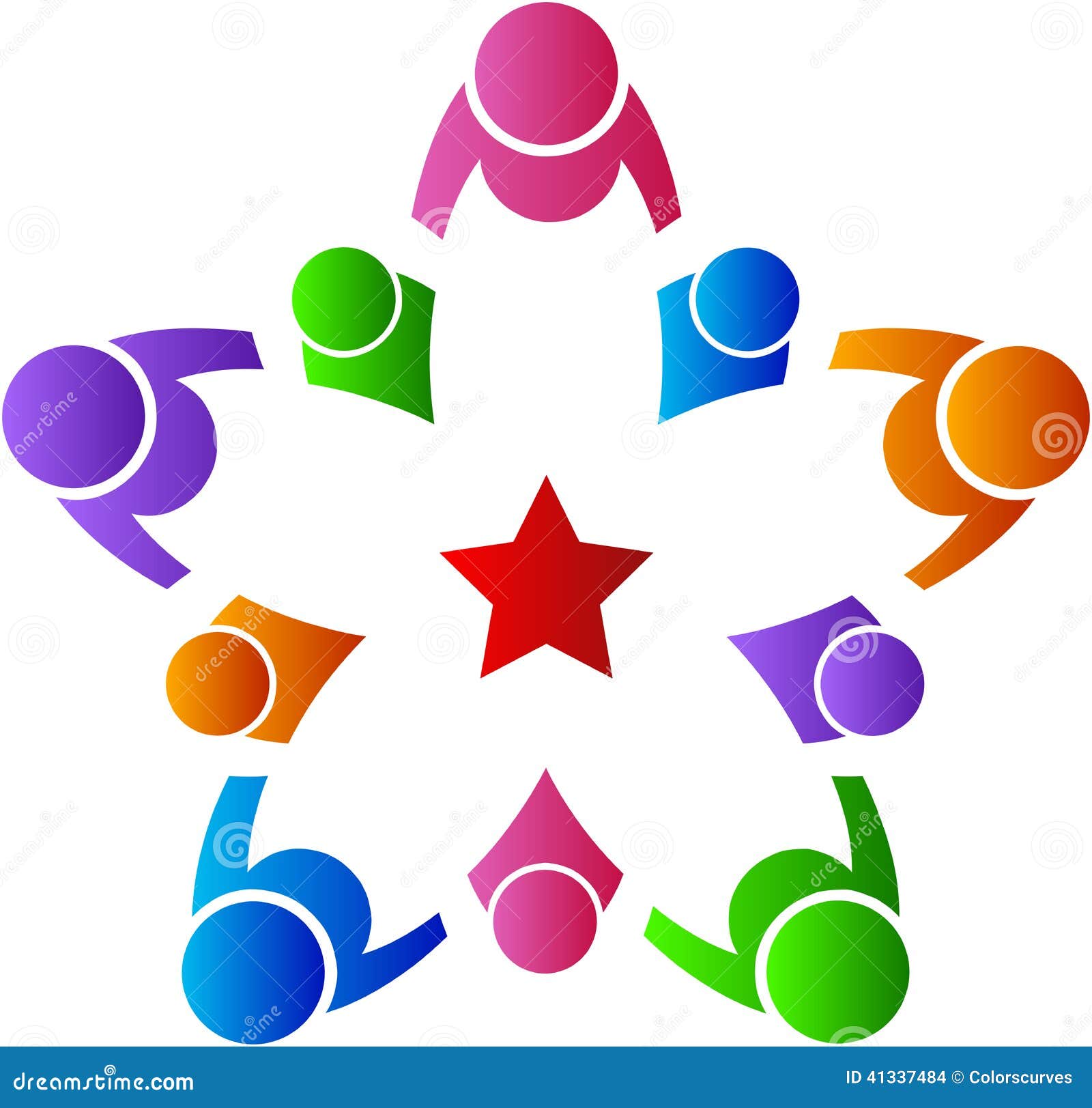 Star people team stock vector. Illustration of creative - 41337484