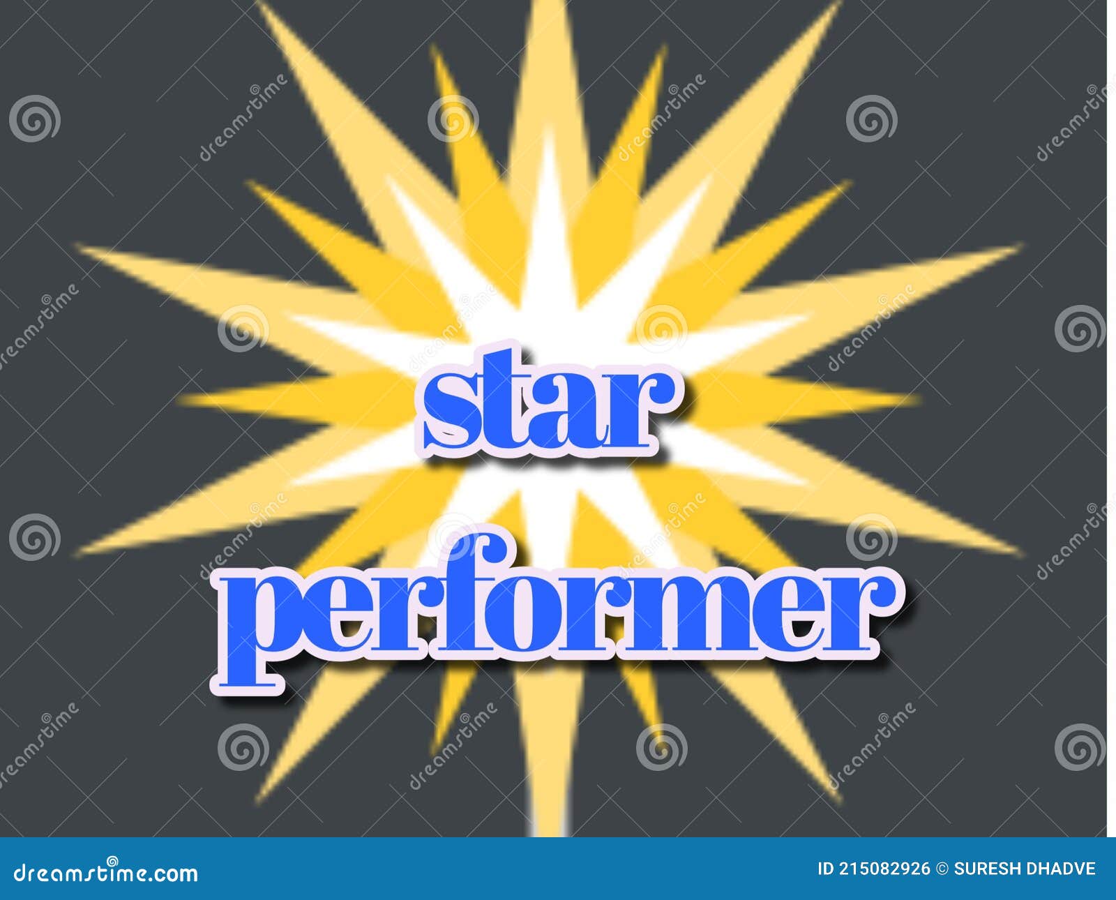 Star Performer 3d Text Illustration Stock Illustration - Illustration ...