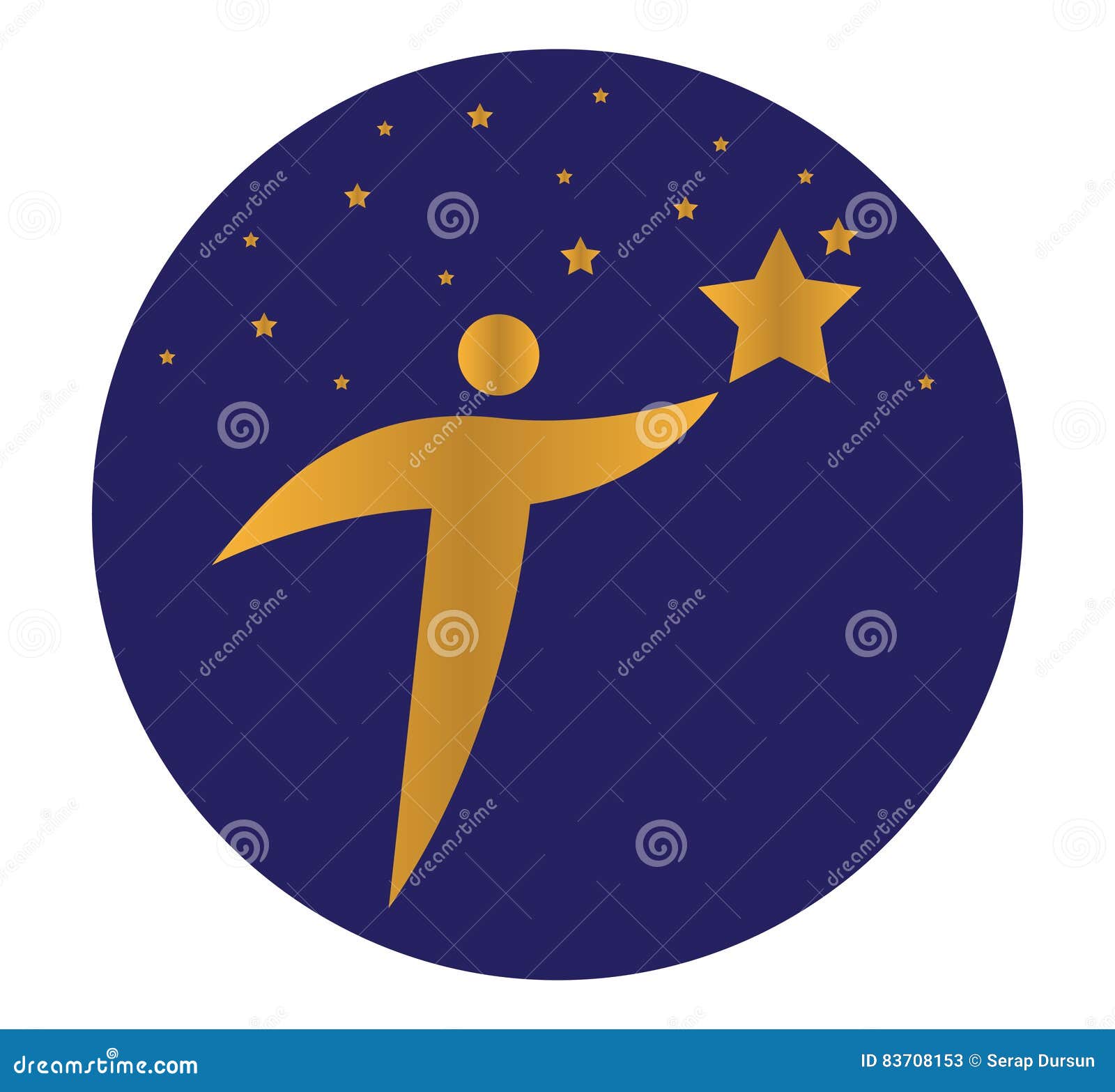 Star Person Concept Design stock illustration. Illustration of growth ...