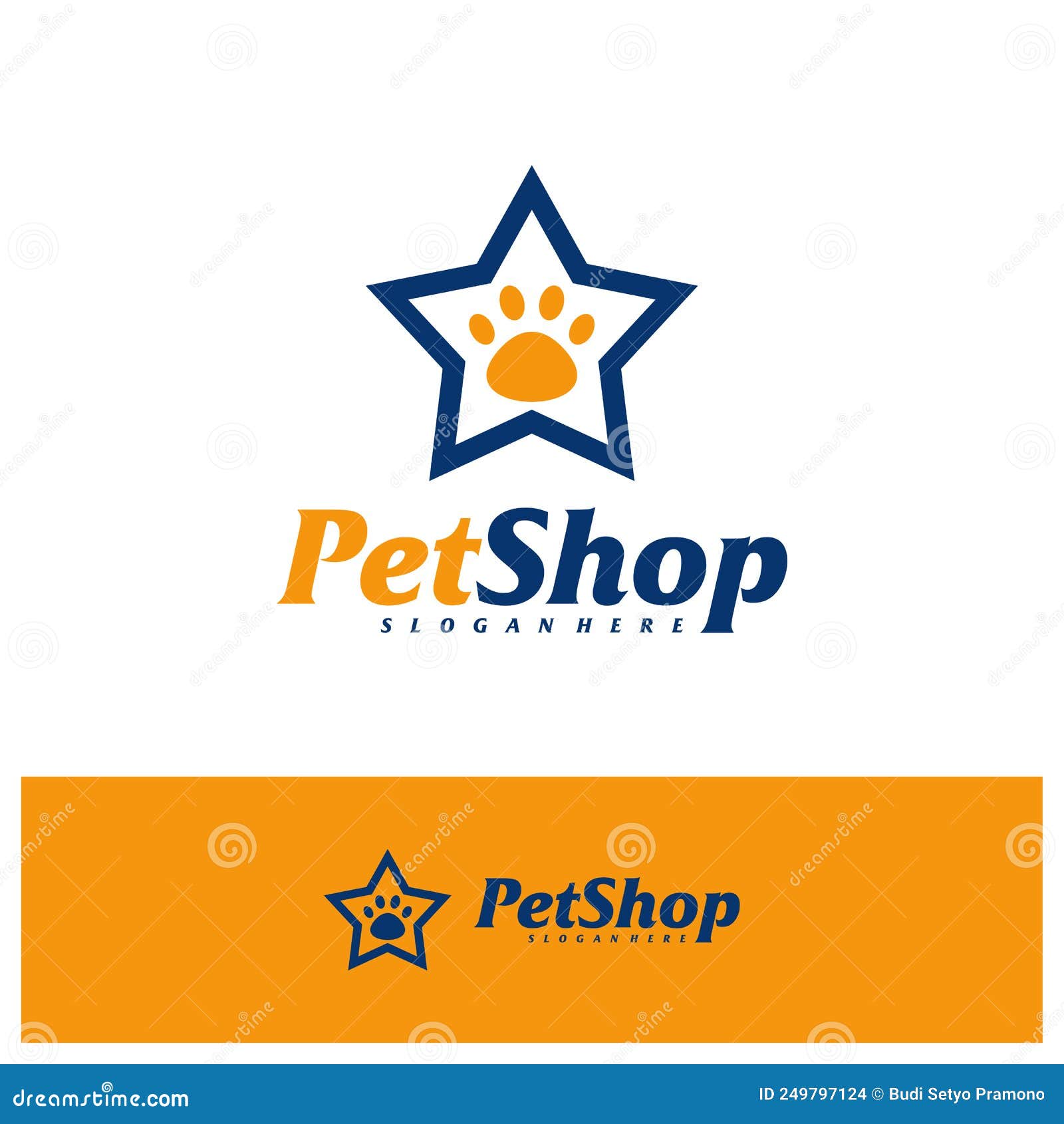 Star Pet Logo Design Template. Pet Logo Concept Vector Stock ...