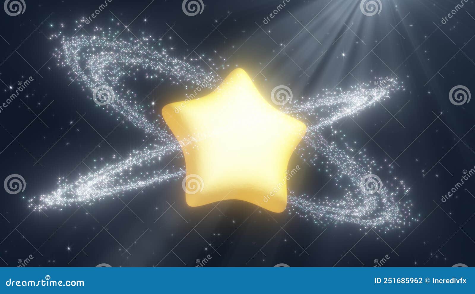 Star Planet with Beautiful Rings in Outer Space Glimmers Bright Light ...