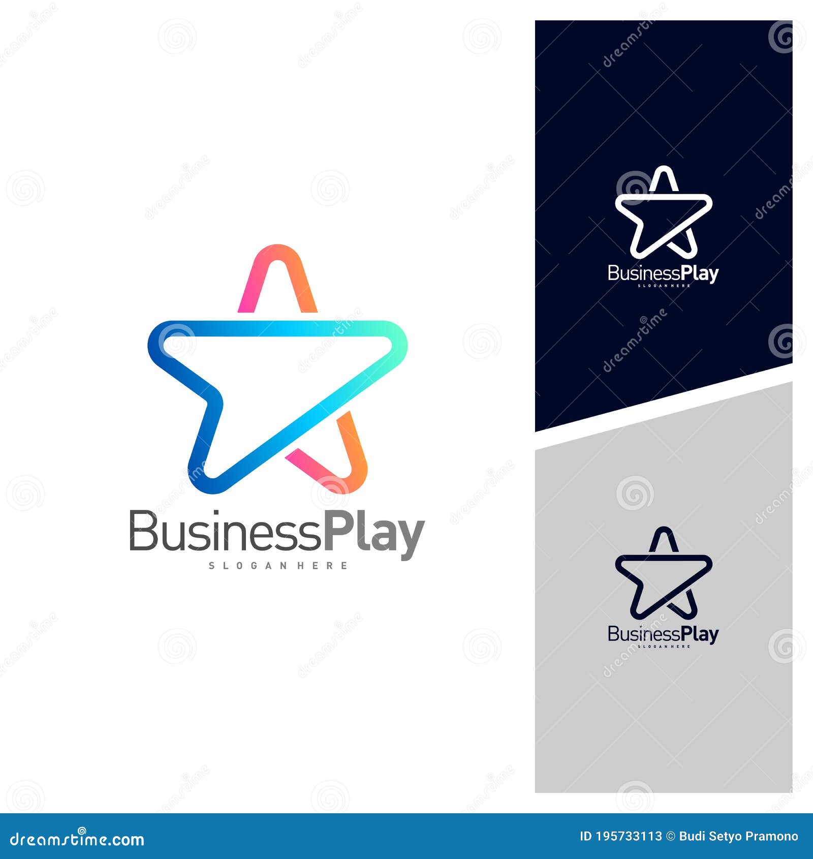 Star Play Logo Design Vector Template, Icon Play Logo Concepts Stock ...