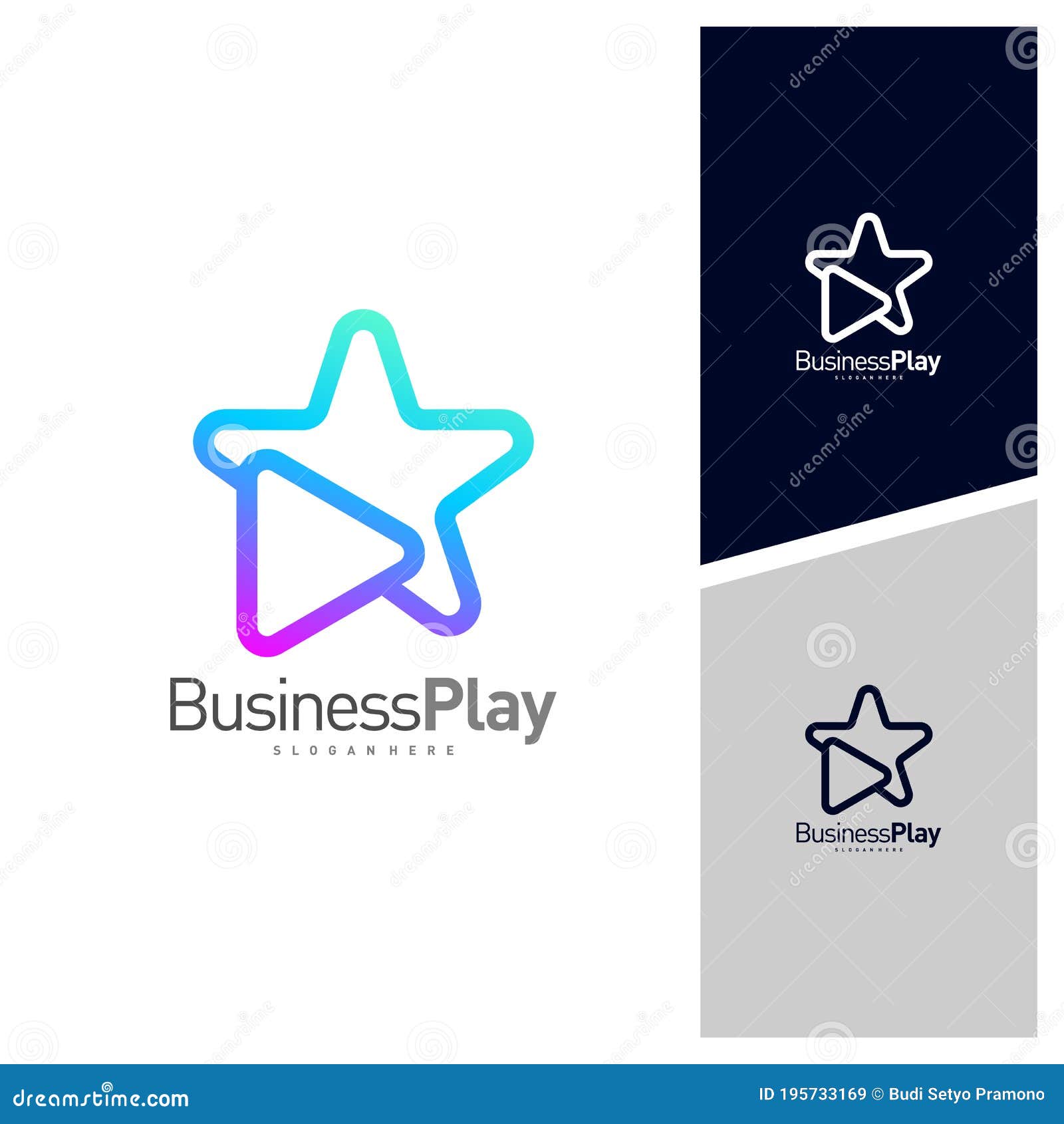 Star Play Logo Design Vector Template, Icon Play Logo Concepts Stock ...