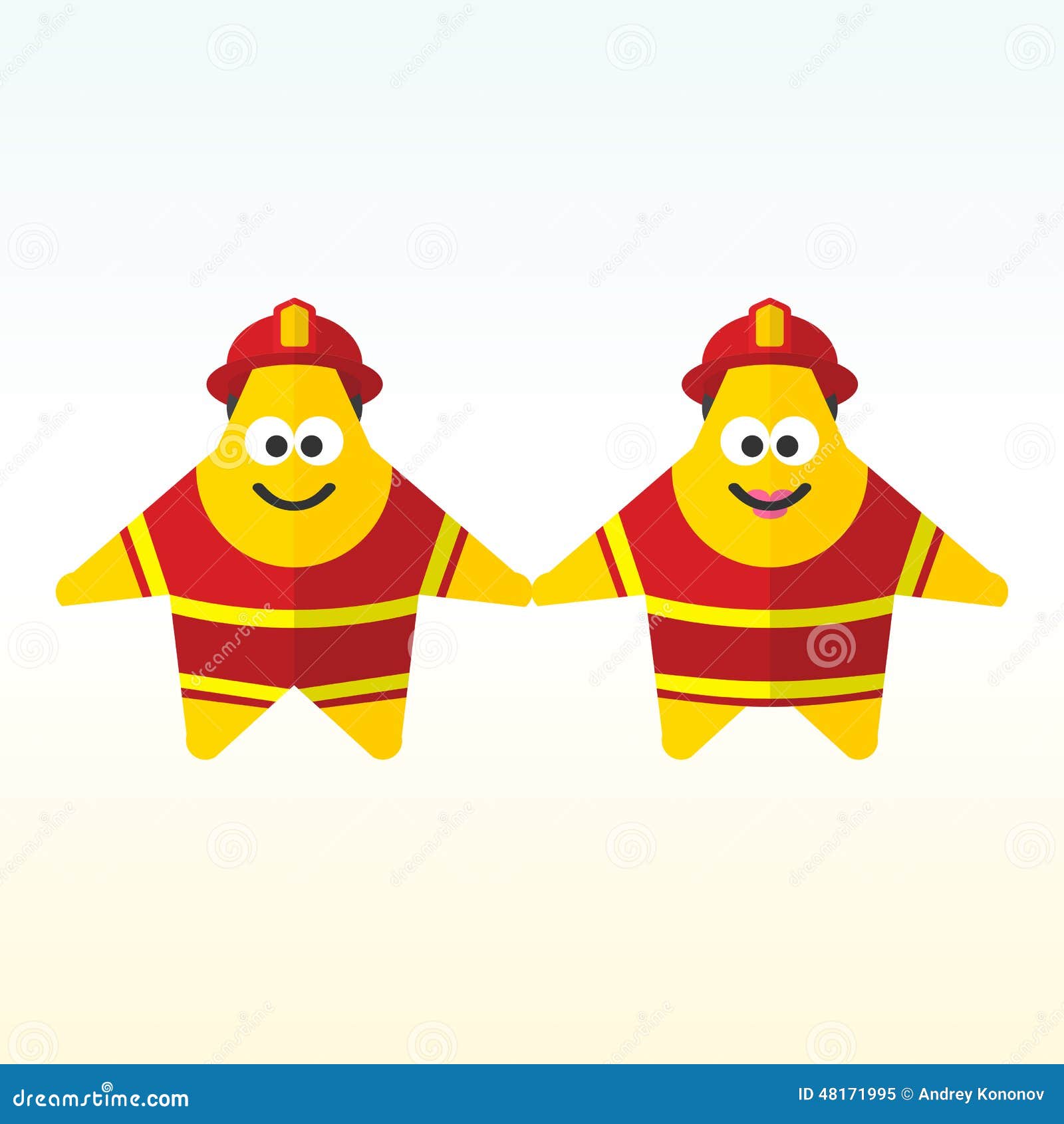 Star Professional Firefighters Stock Vector - Illustration of bright ...