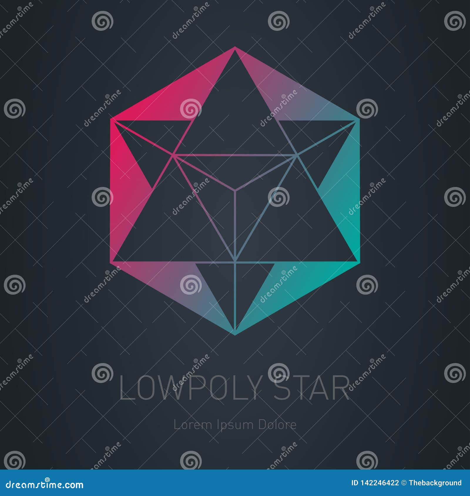 Star with Pyramid Inside. Design Element. Modern Stylish Logo Stock ...