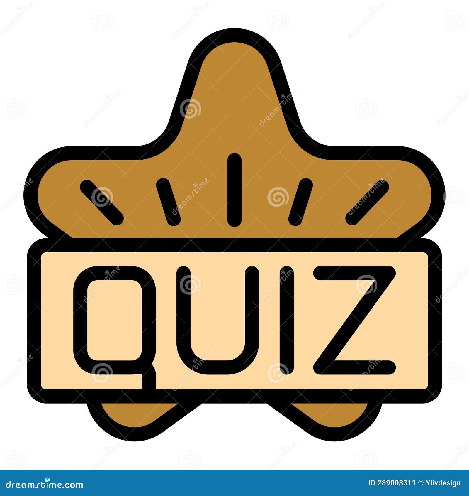 Star quiz icon vector flat stock vector. Illustration of survey - 289003311