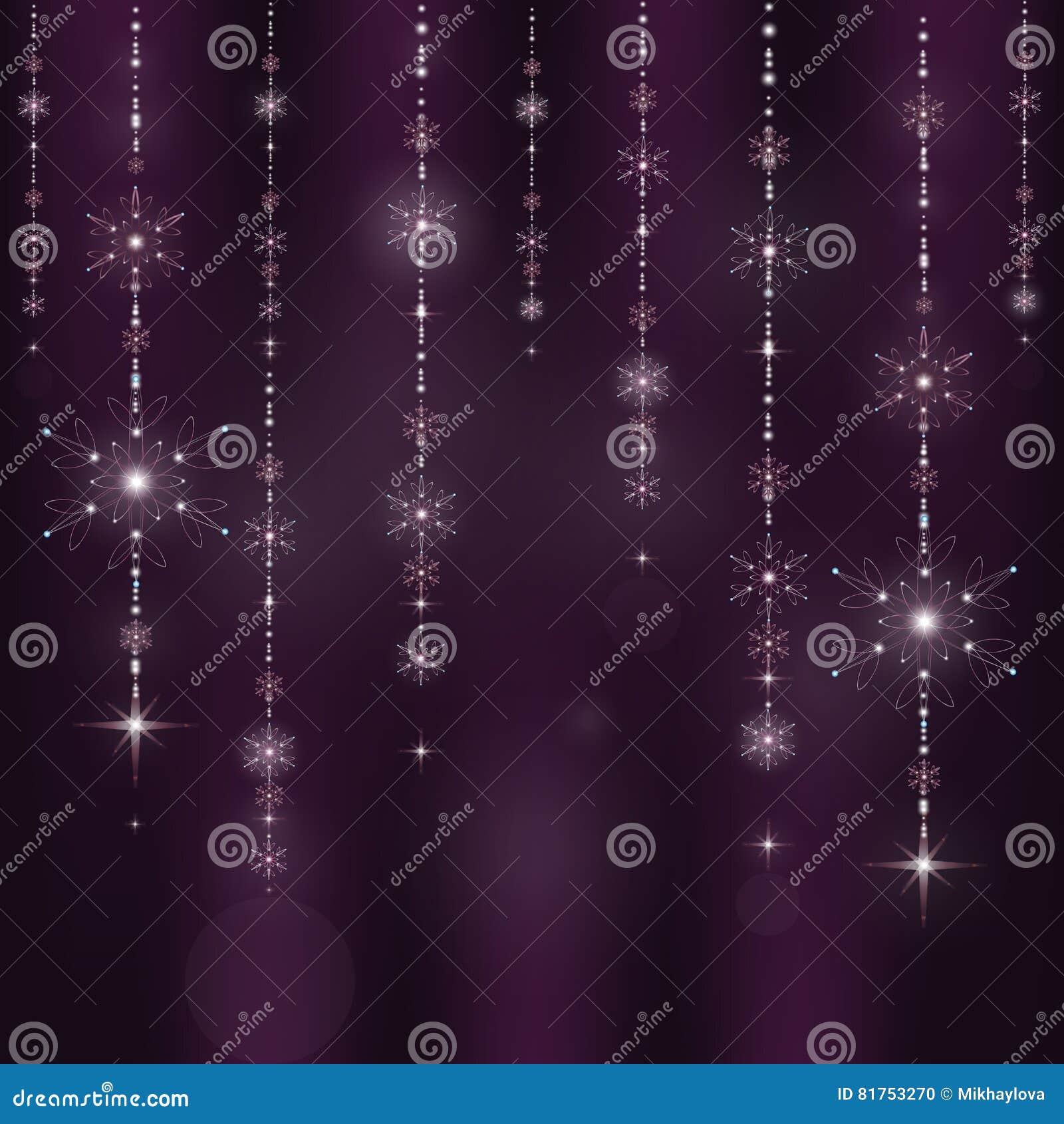 Star Rain on a Purple Abstract Background Stock Vector - Illustration ...