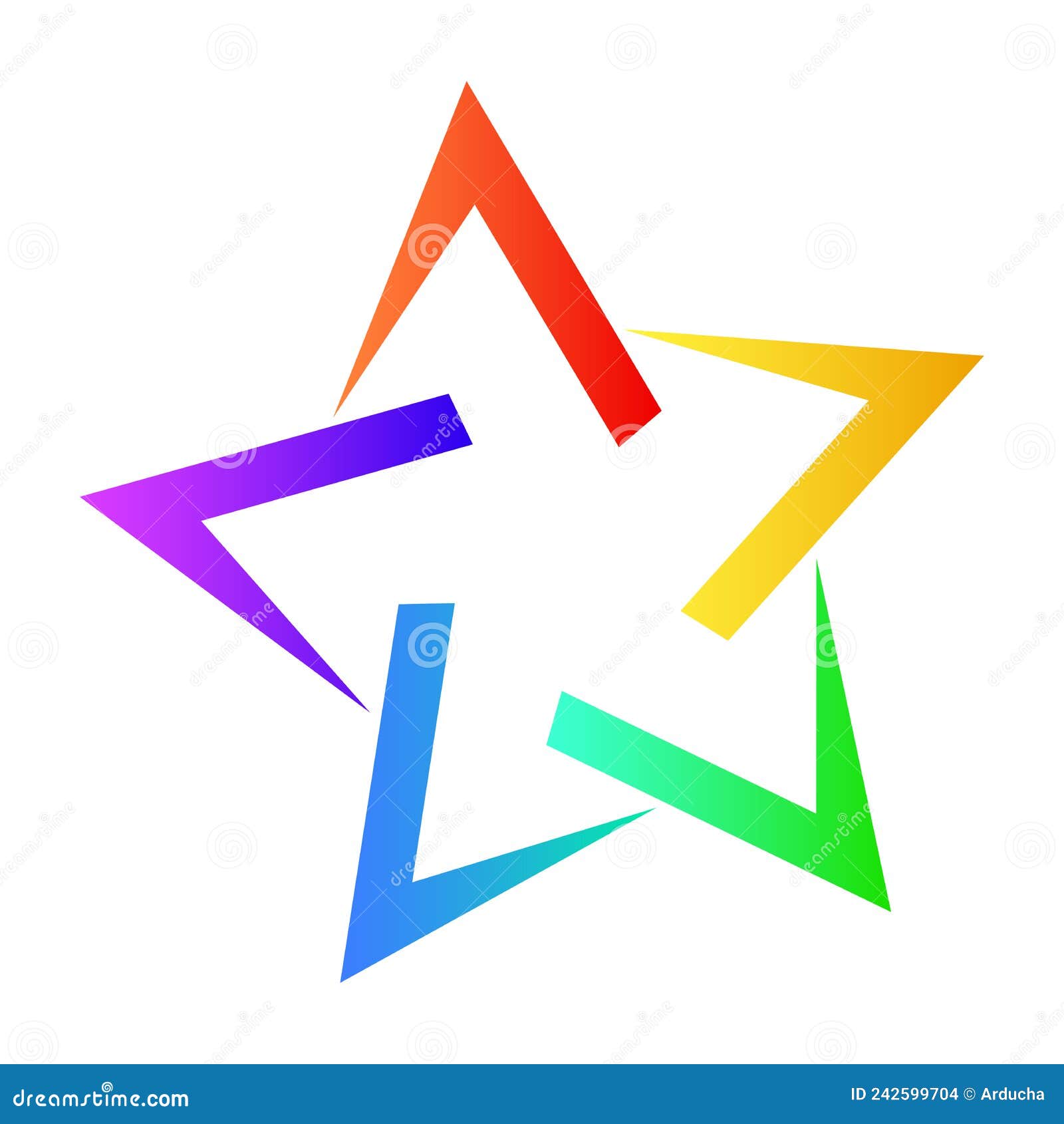 Star Rainbow Gradient Logo. Stock Vector - Illustration of star ...