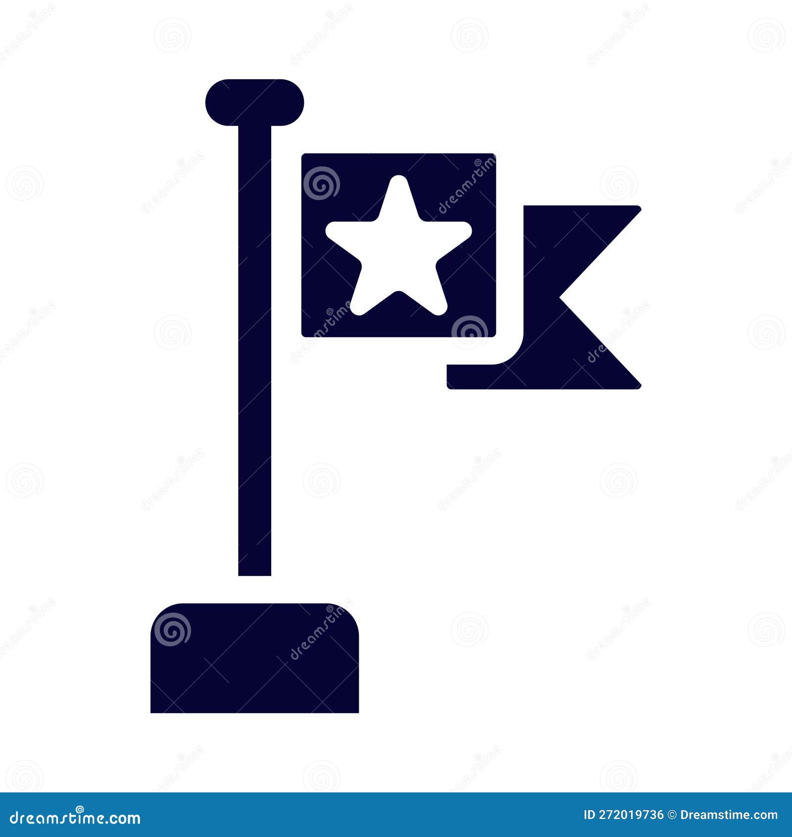 Star, Rank Flag, Star Award Flag Icon Stock Vector - Illustration of ...