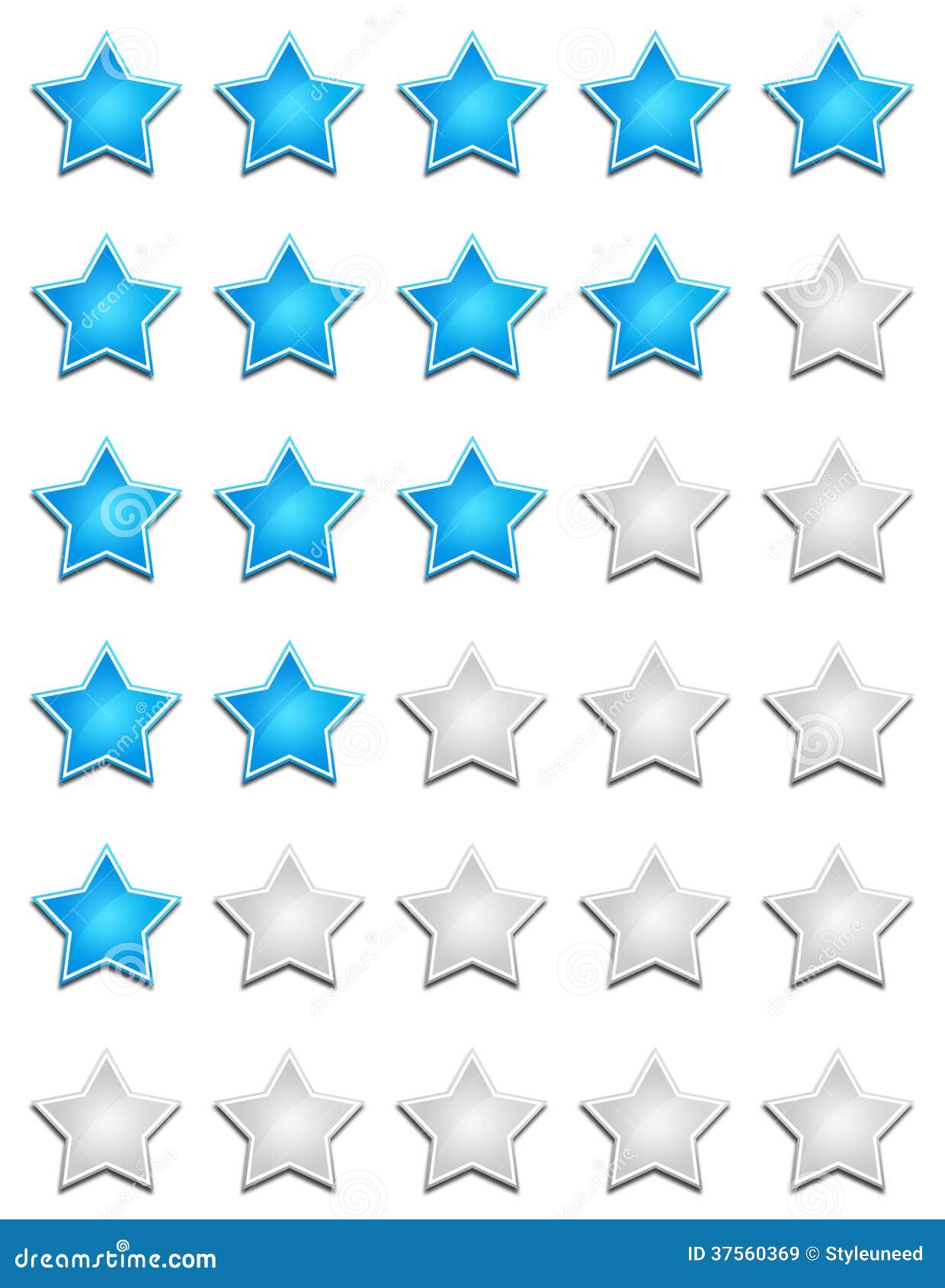 Star rating chart stock illustration. Illustration of icons - 37560369