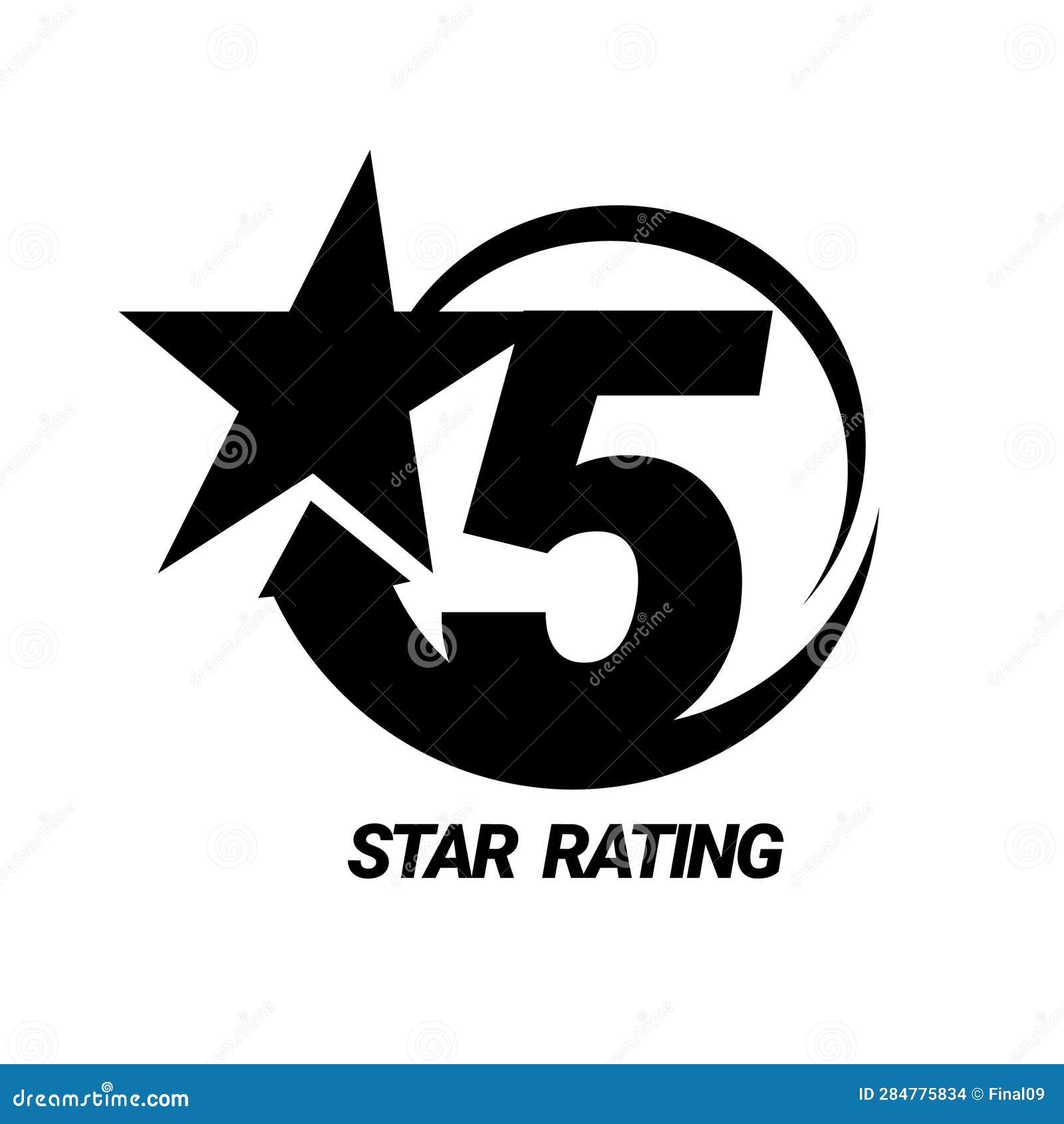5 Star Rating. Five Star Symbol or Emblem Stock Vector - Illustration ...