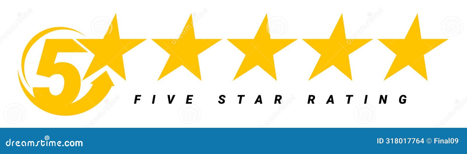5 Star Rating. Five Star Symbol or Emblem Stock Illustration ...