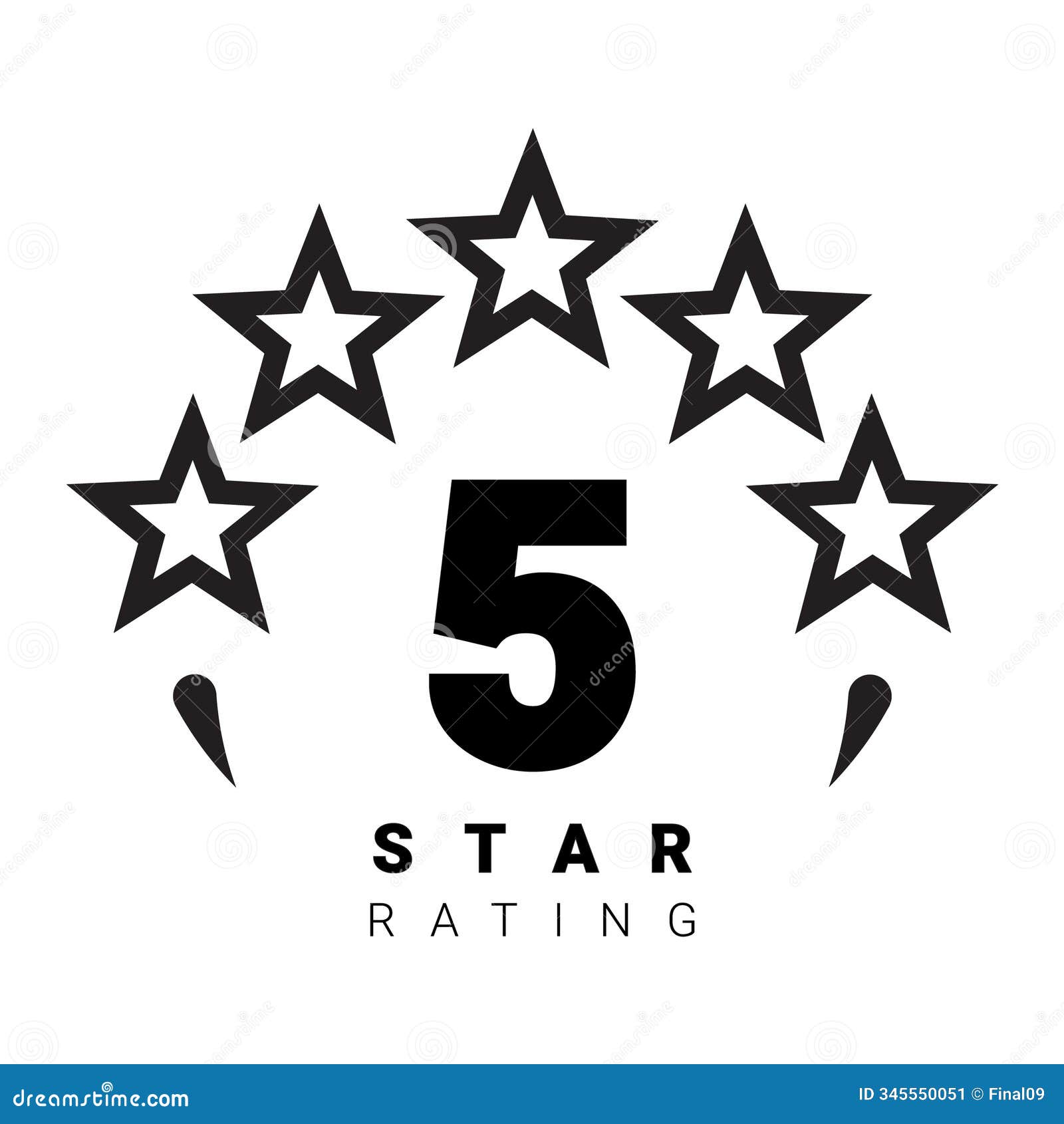 5 Star Rating. Five Star Symbol or Emblem Stock Illustration ...