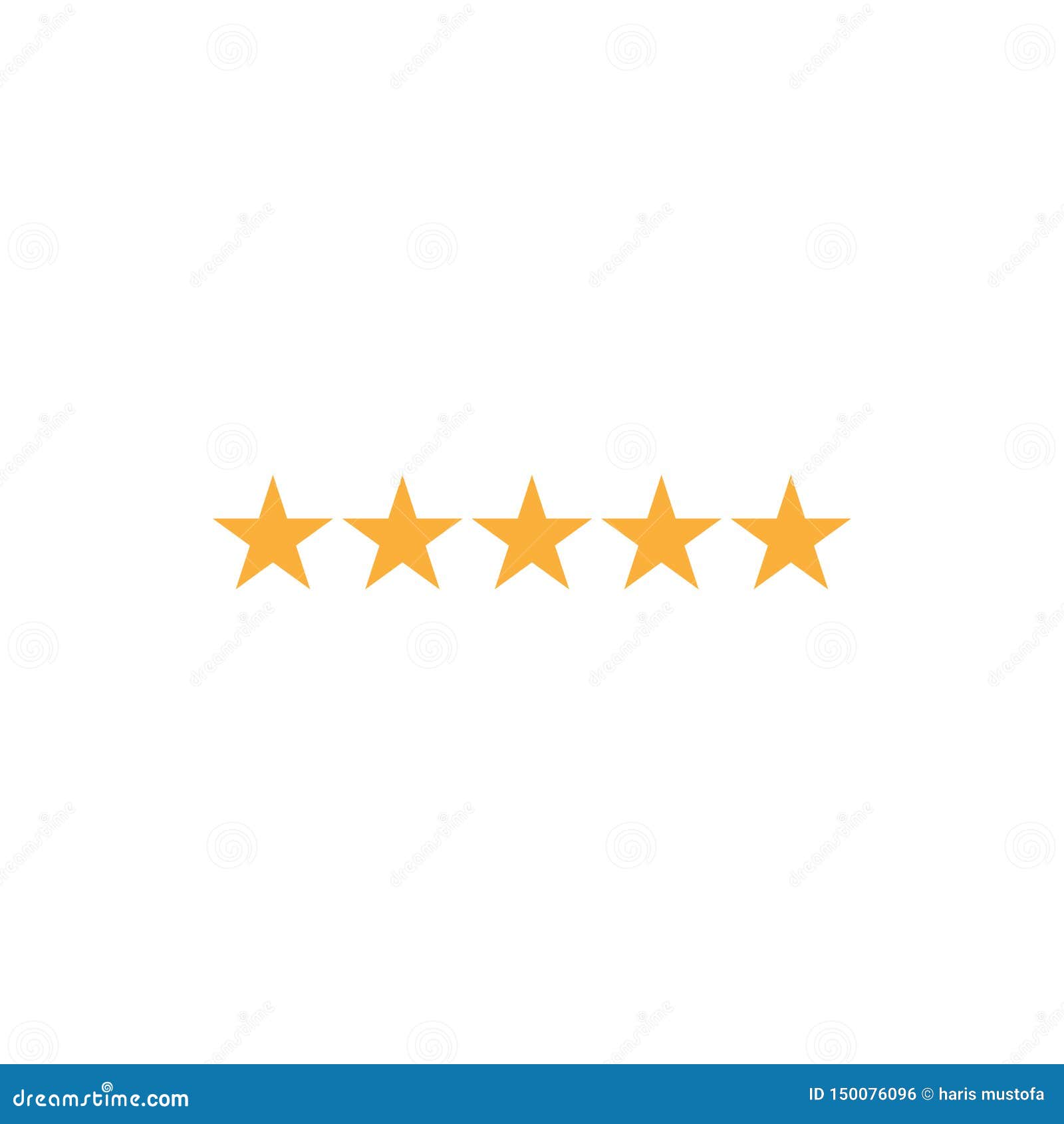 5 Star Rating Icon Graphic Design Template Vector Illustration Stock ...