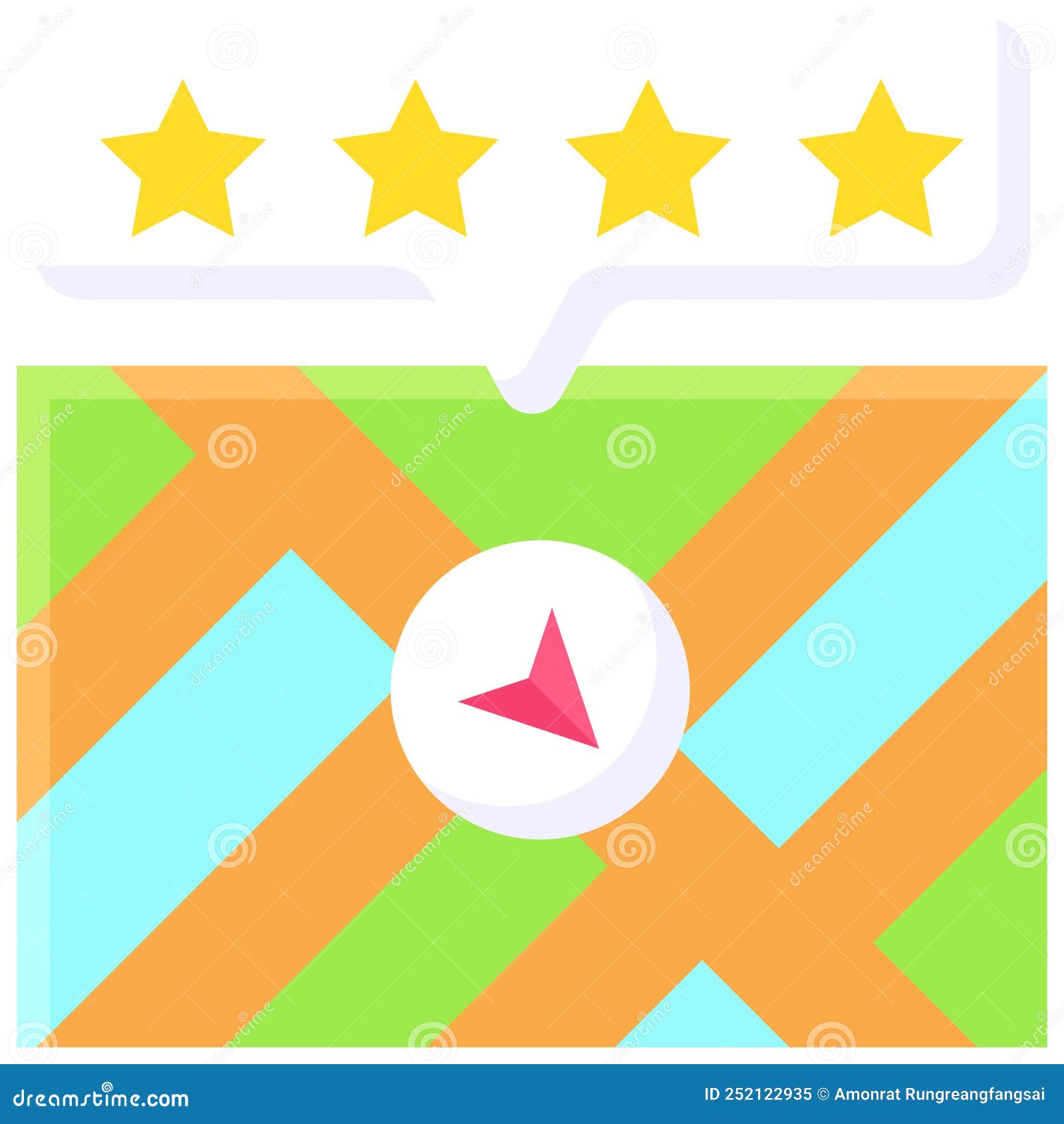 Star Rating Icon, Location Map and Navigation Vector Stock Vector ...