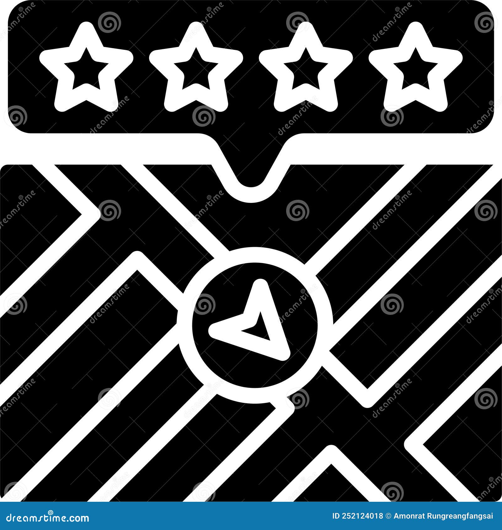 Star Rating Icon, Location Map and Navigation Vector Stock Vector ...