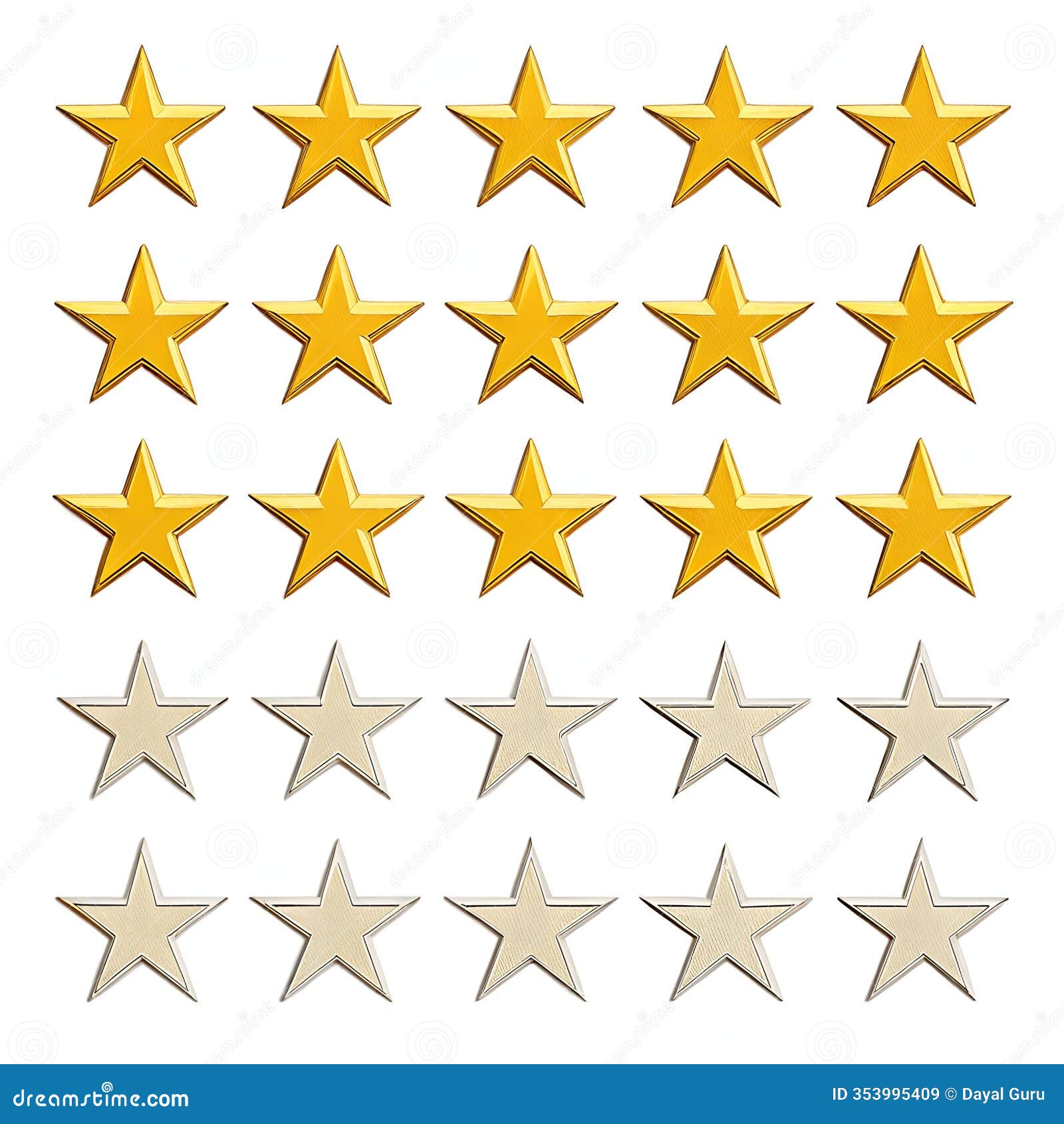 Star Rating Icon Set Isolated on White Stock Illustration ...