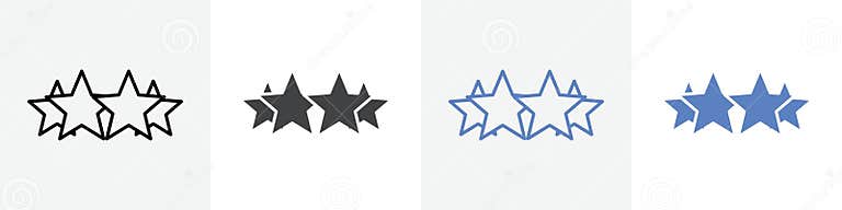 4 Star Rating Icon Vector Set Use for Web Ui or App Stock Vector ...