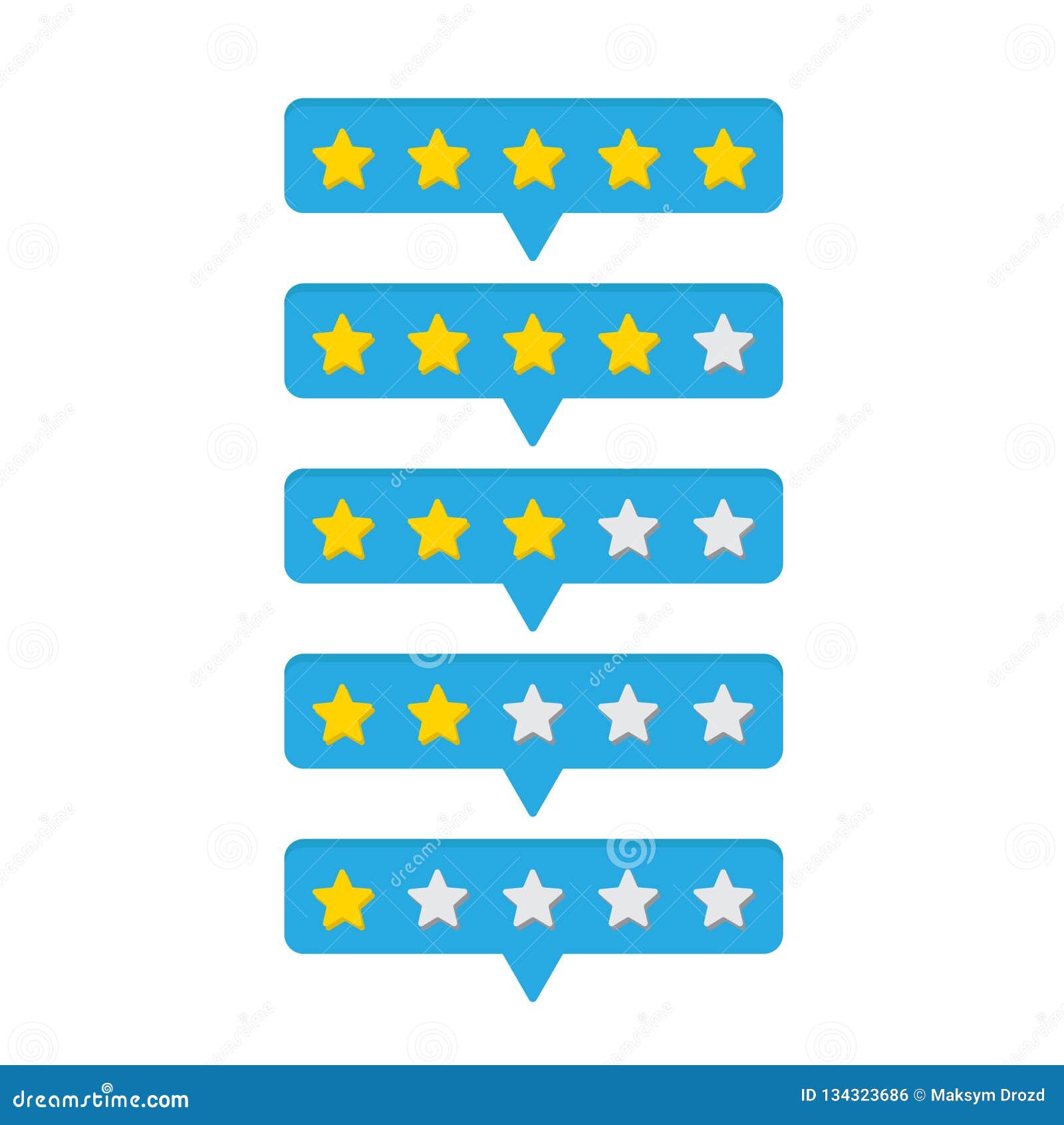5 star rating icon vector stock illustration. Illustration of flat ...