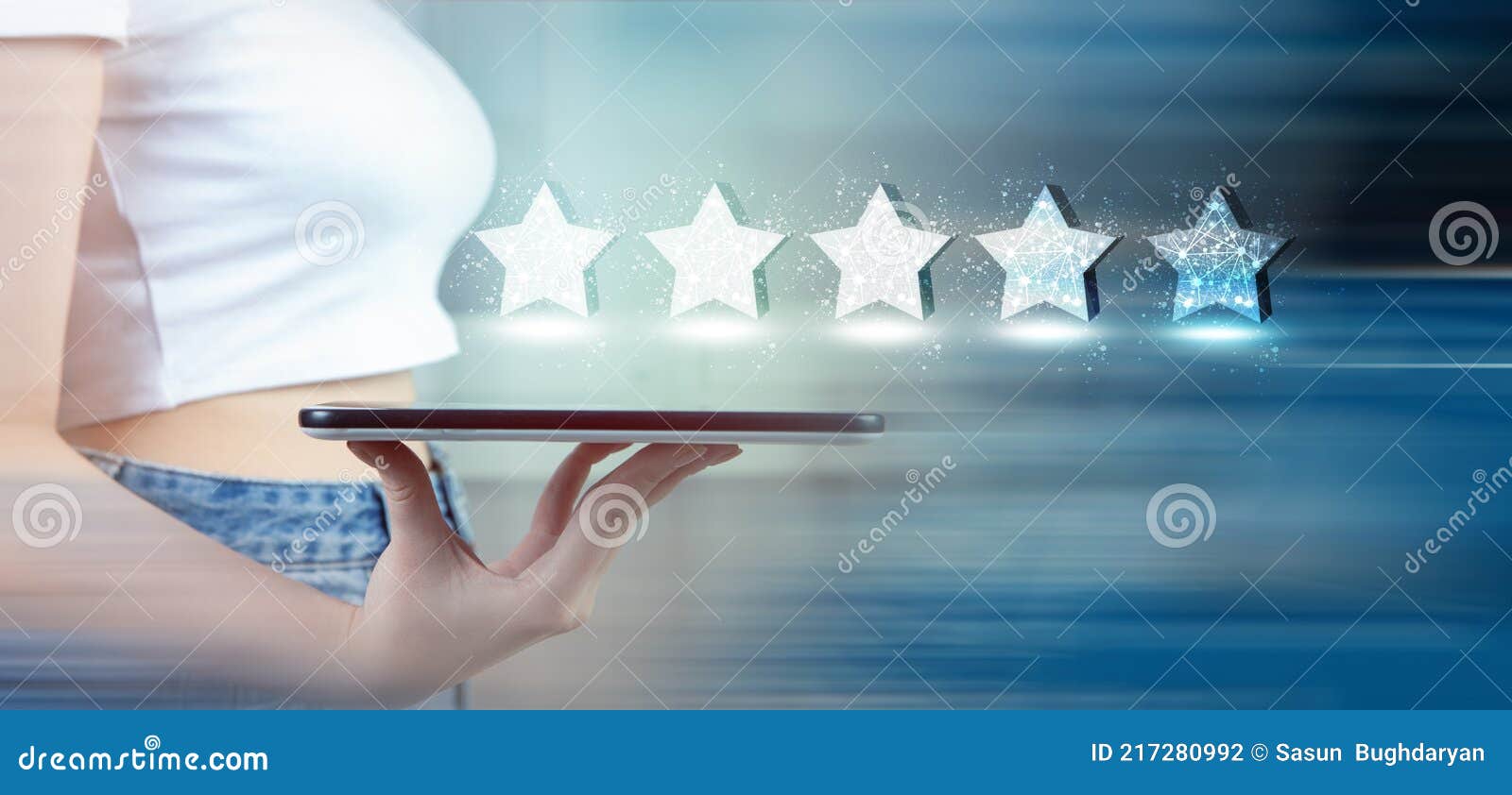 5 Star Rating. Put a Good Mark Stock Illustration - Illustration of ...