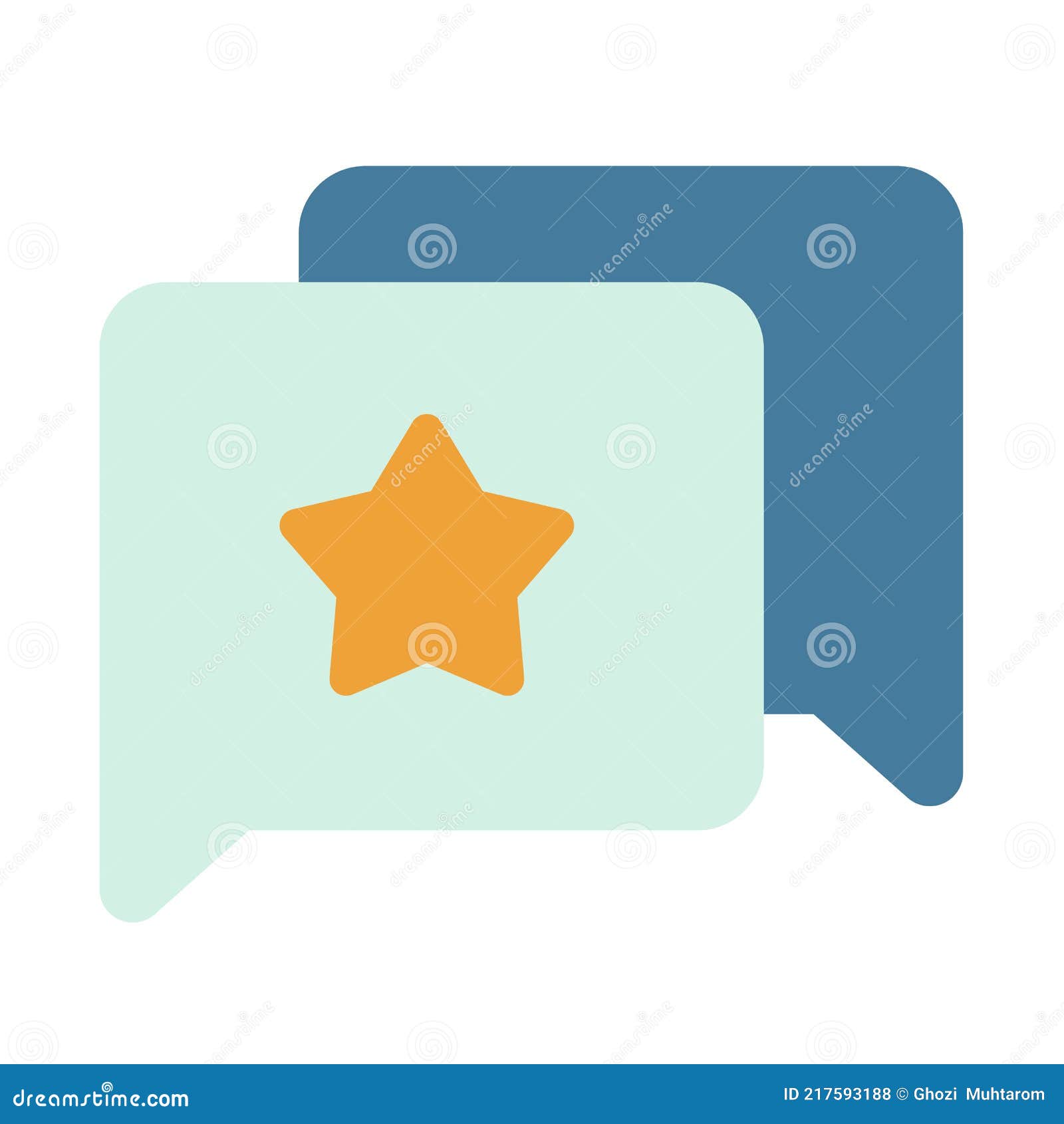 Star Rating Review Comment Single Isolated Icon with Flat Style Stock ...
