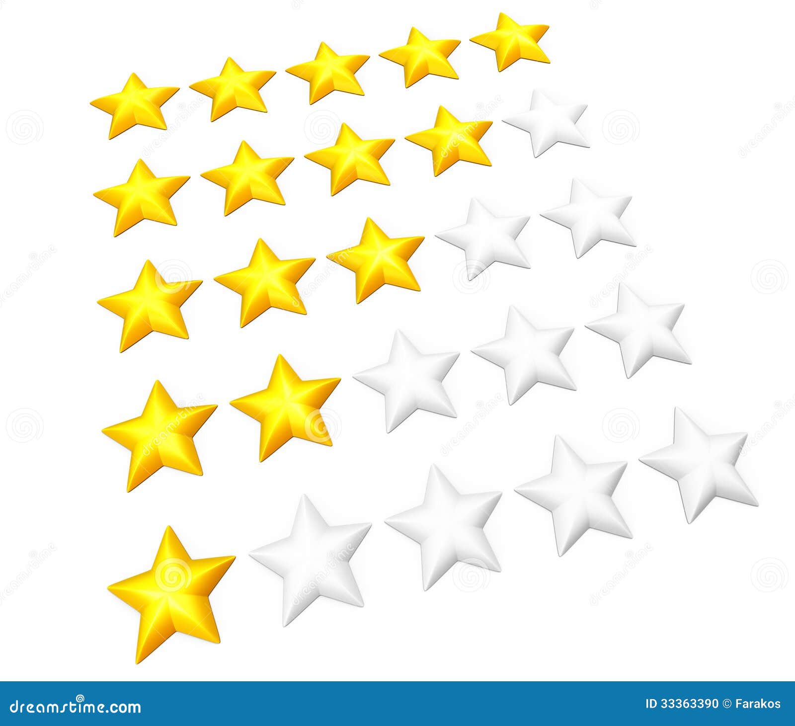 Star rating set stock illustration. Illustration of shiny - 33363390